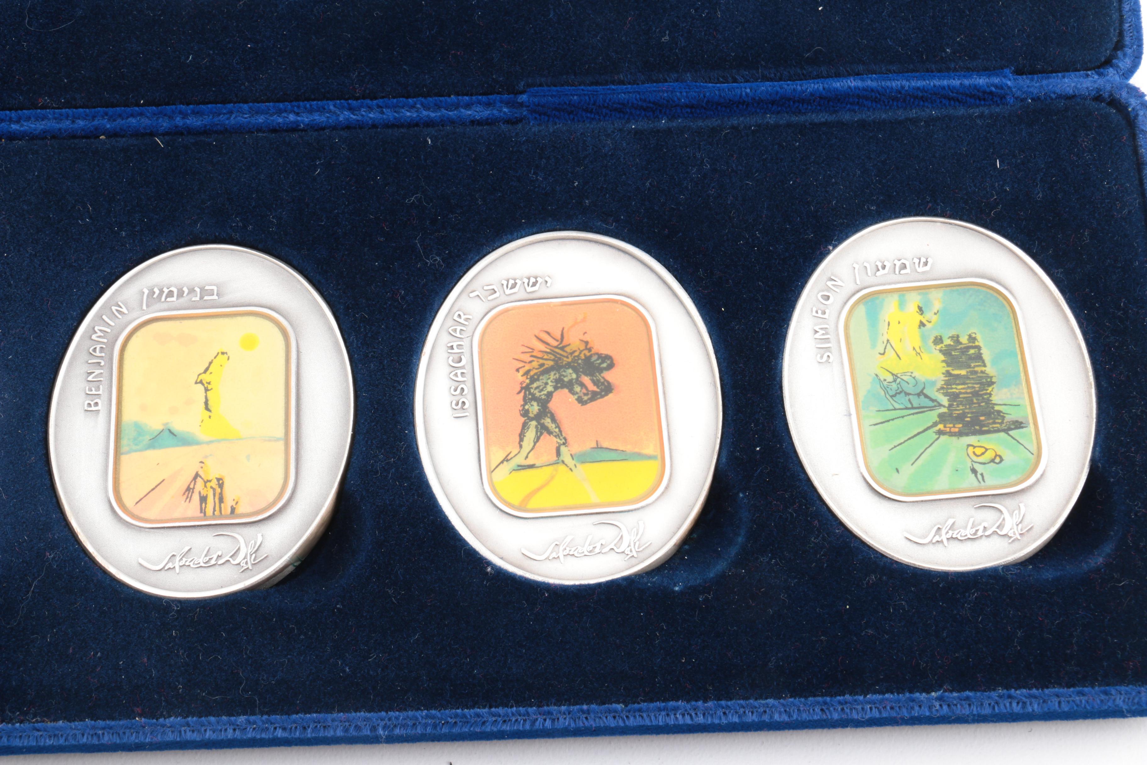 Salvador Dalí "12 Tribes of Israel" .999 Silver Medallion Set | EBTH