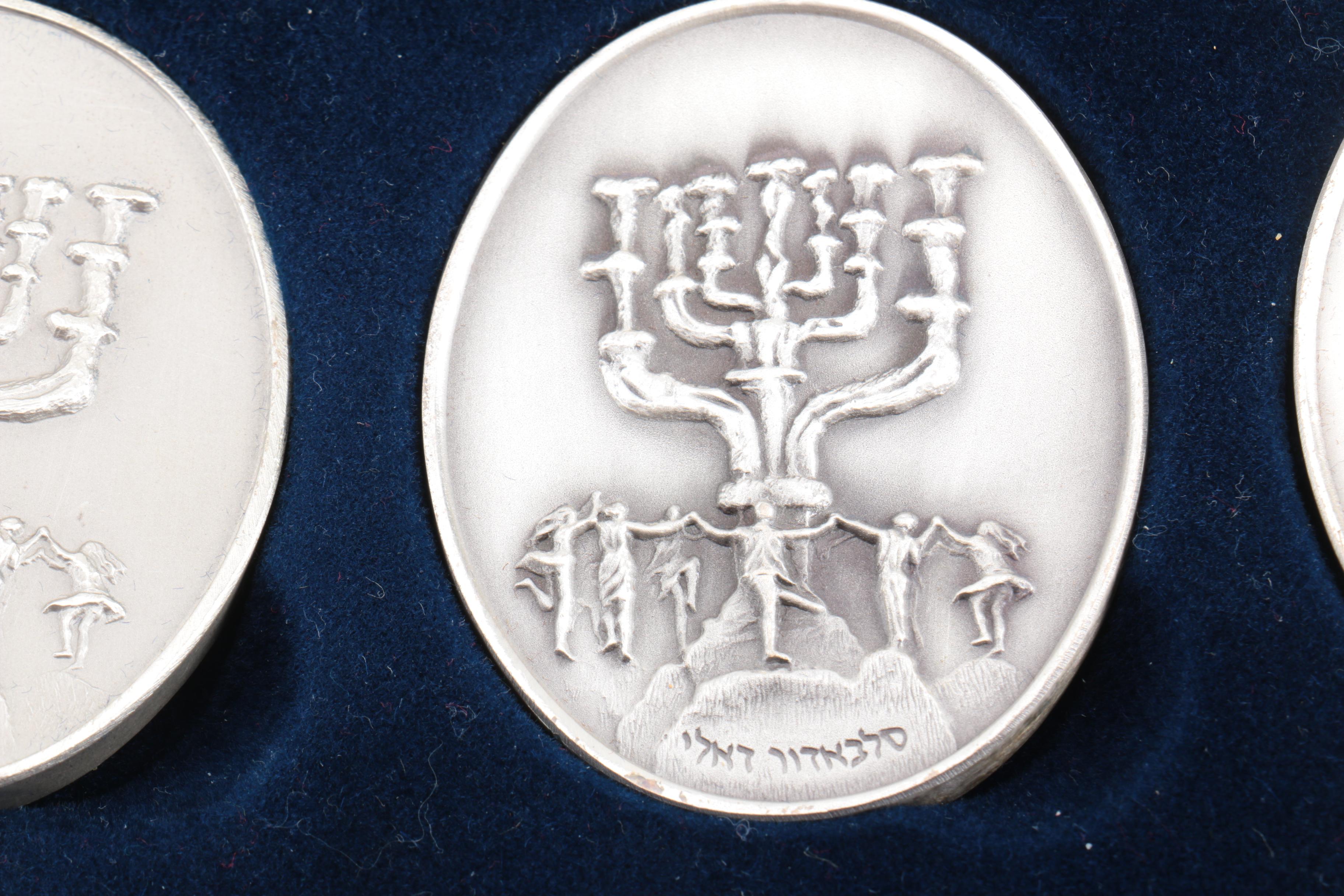 Salvador Dalí "12 Tribes of Israel" .999 Silver Medallion Set | EBTH
