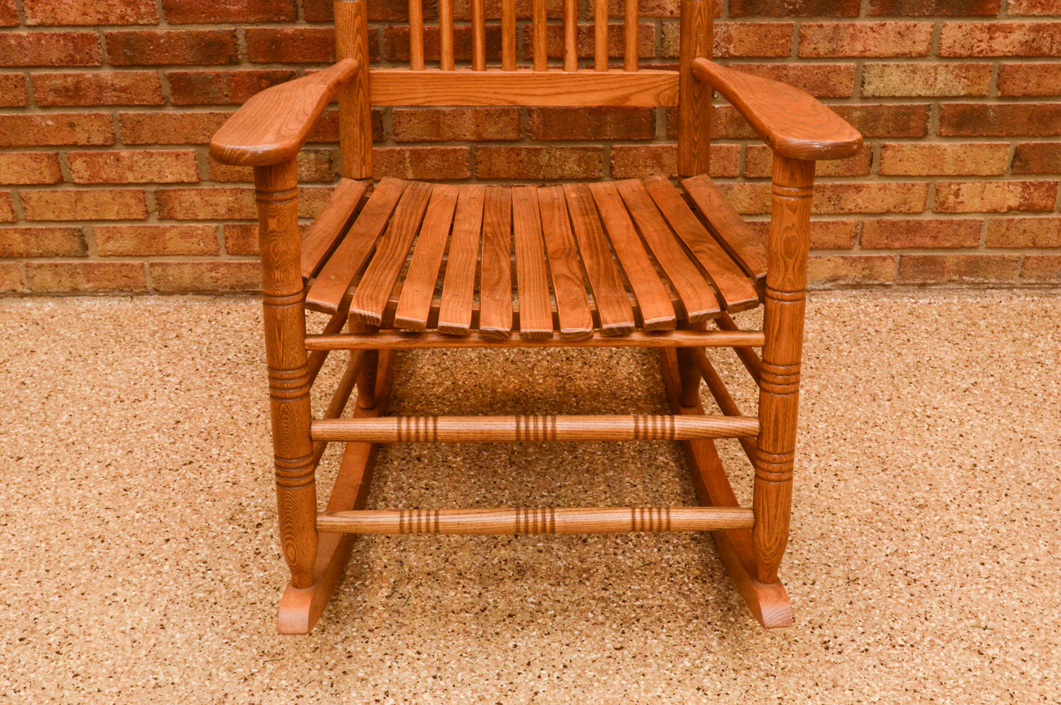 Country Porch Rocking Chair and Firkin Bucket with Decorative Items | EBTH