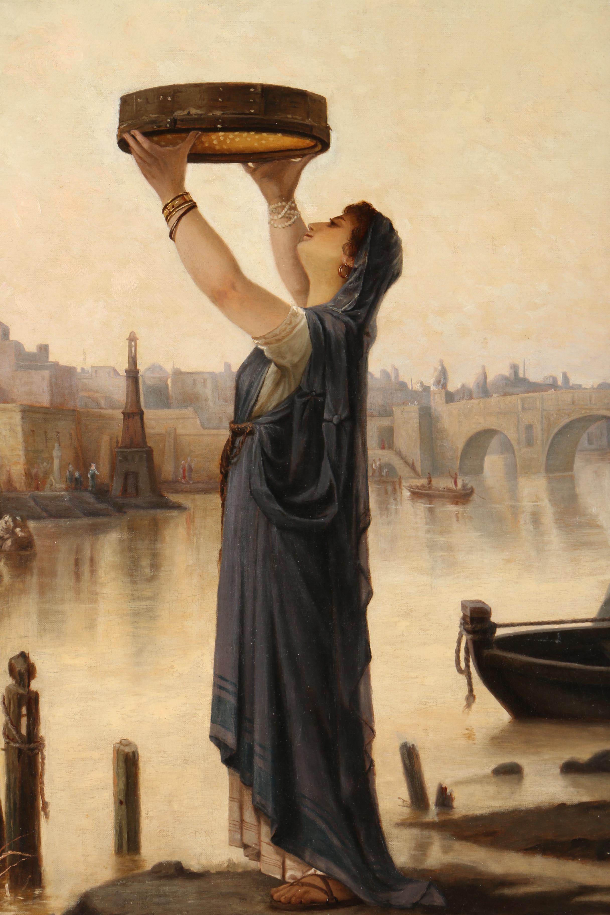 Laura Fleming 1882 Oil on Canvas After Louis Hector Leroux "La Vestale ...