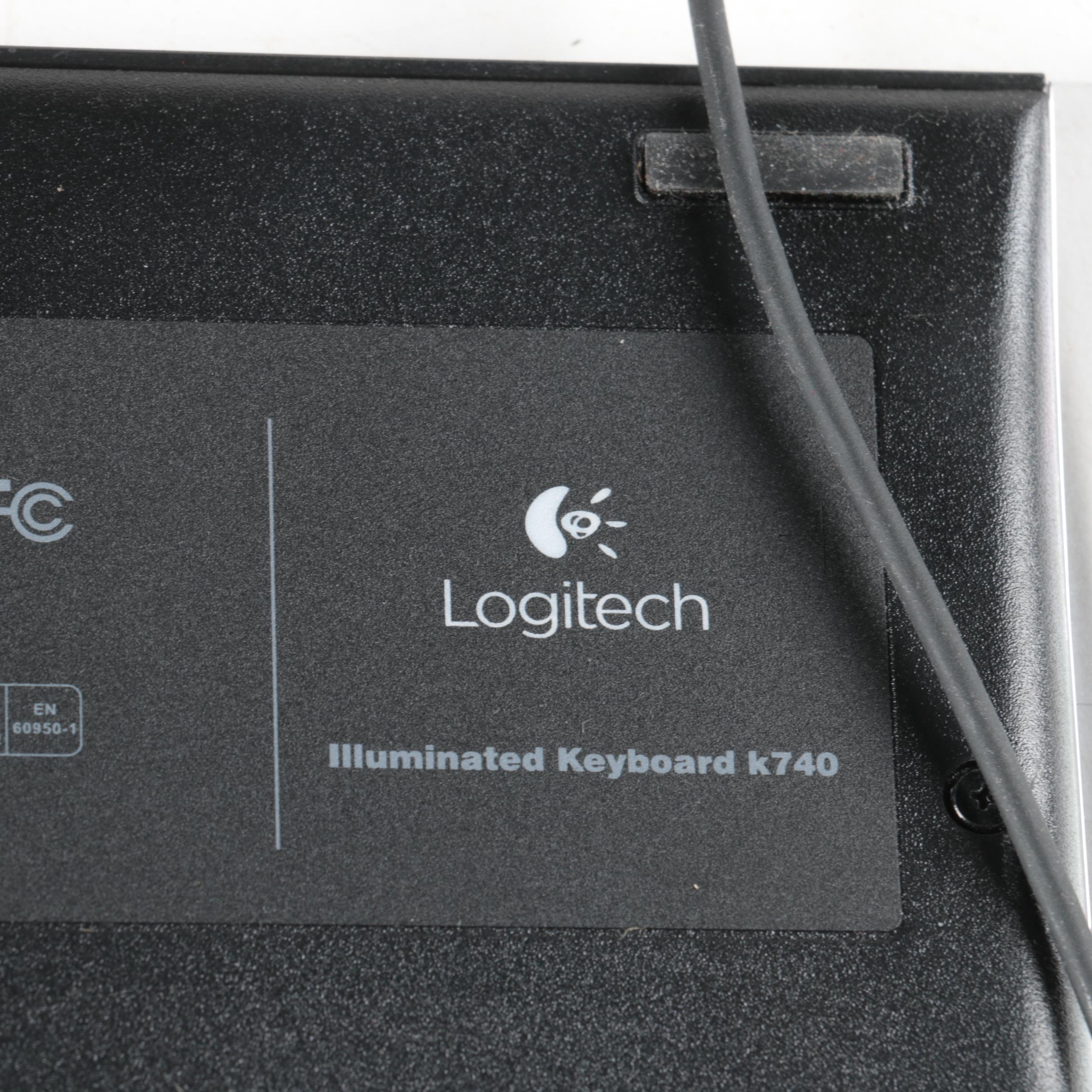 Dell Computer Monitor and Logitech Illuminated Keyboard | EBTH