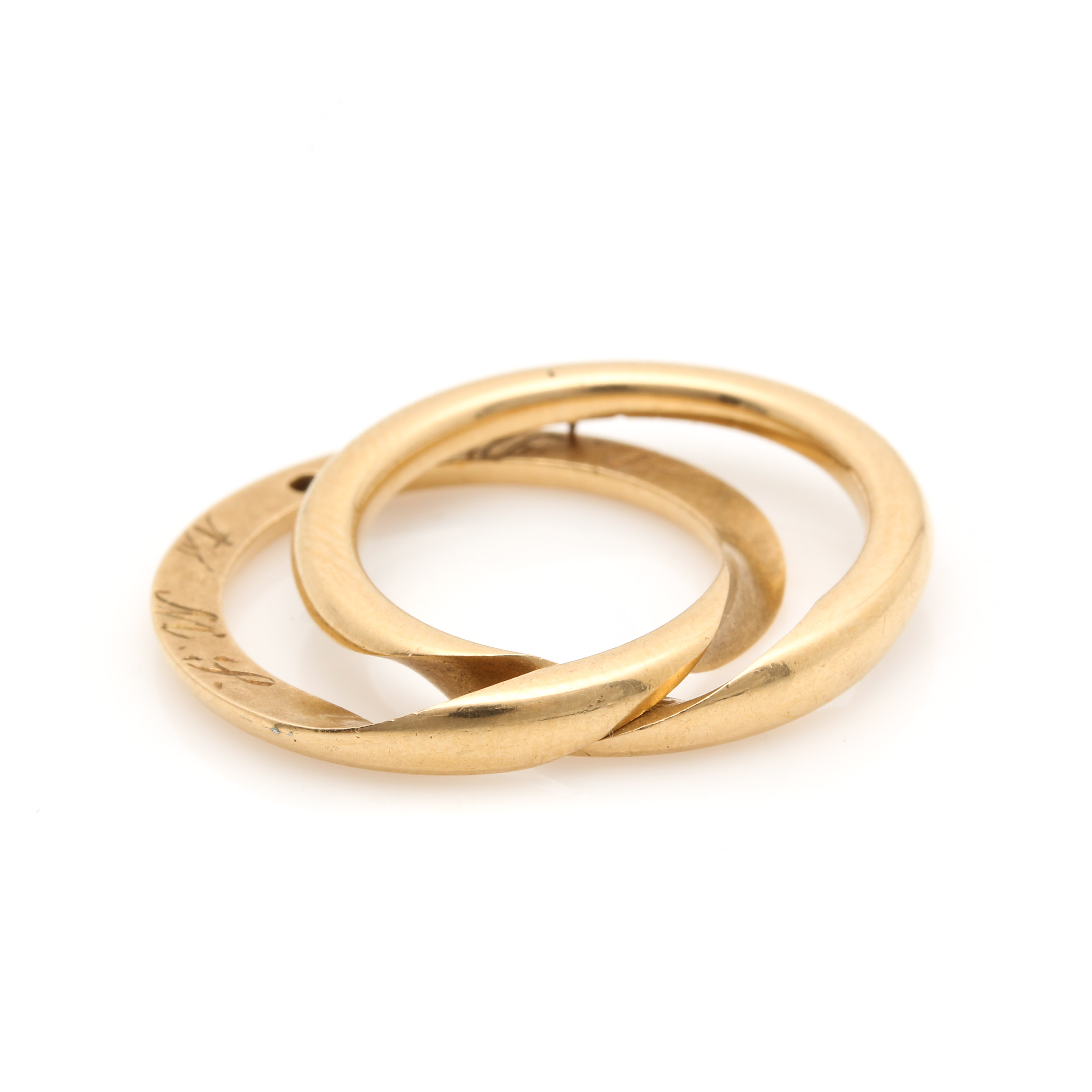 18K Yellow Gold Antique Interlocking Bands | EBTH