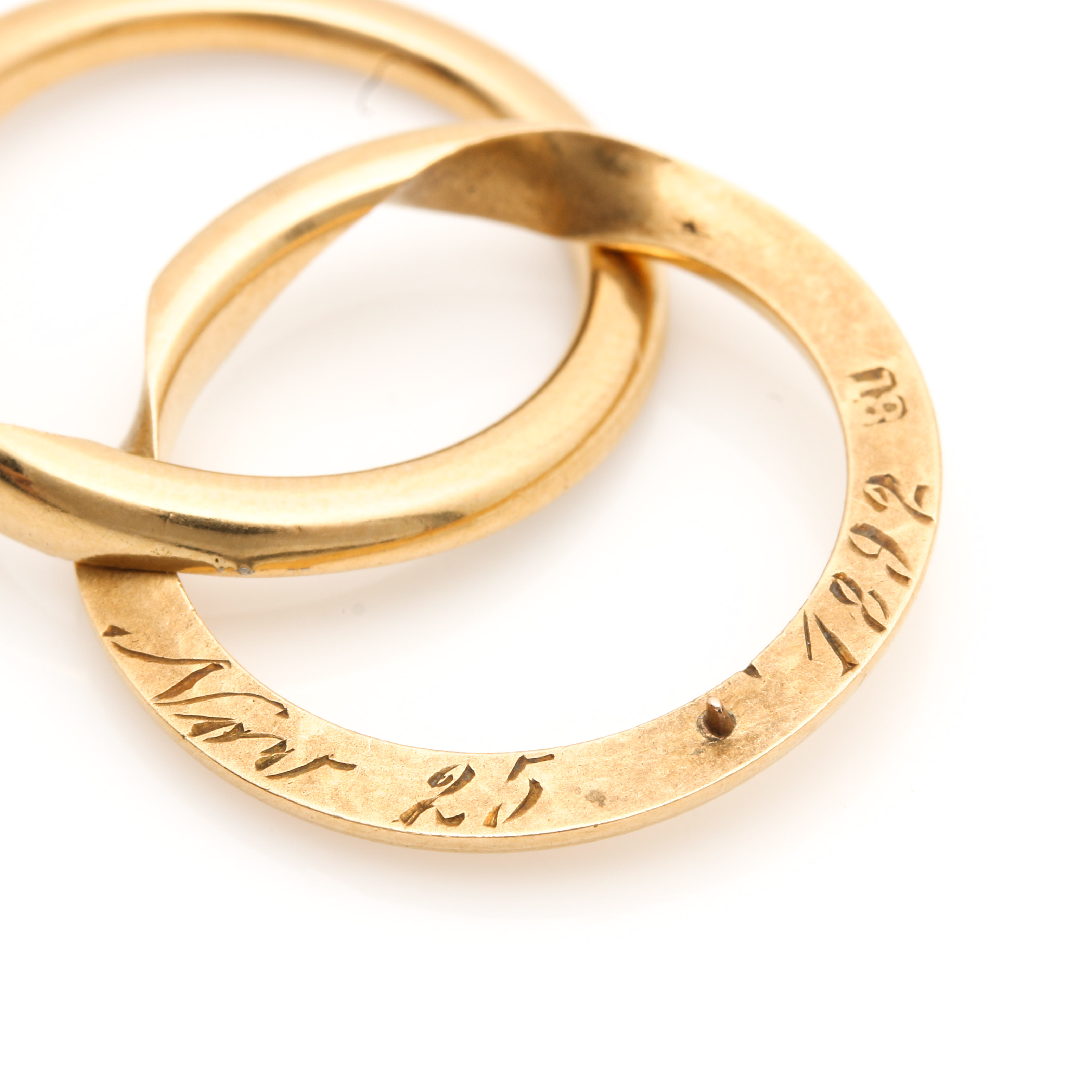 18K Yellow Gold Antique Interlocking Bands | EBTH