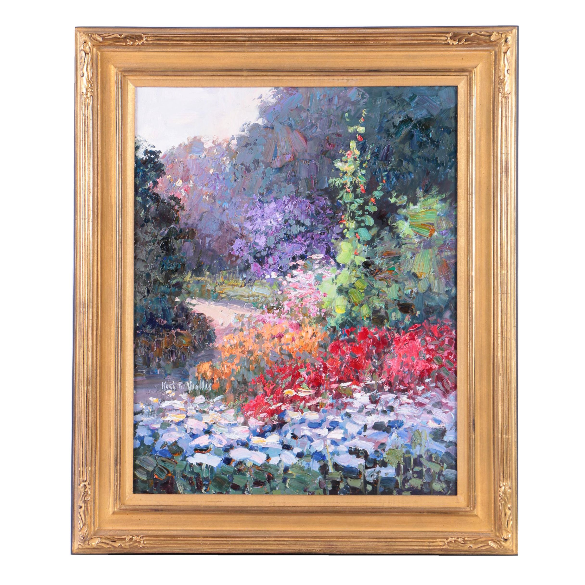 Kent R. Wallis Oil on Canvas "Garden Glory" | EBTH