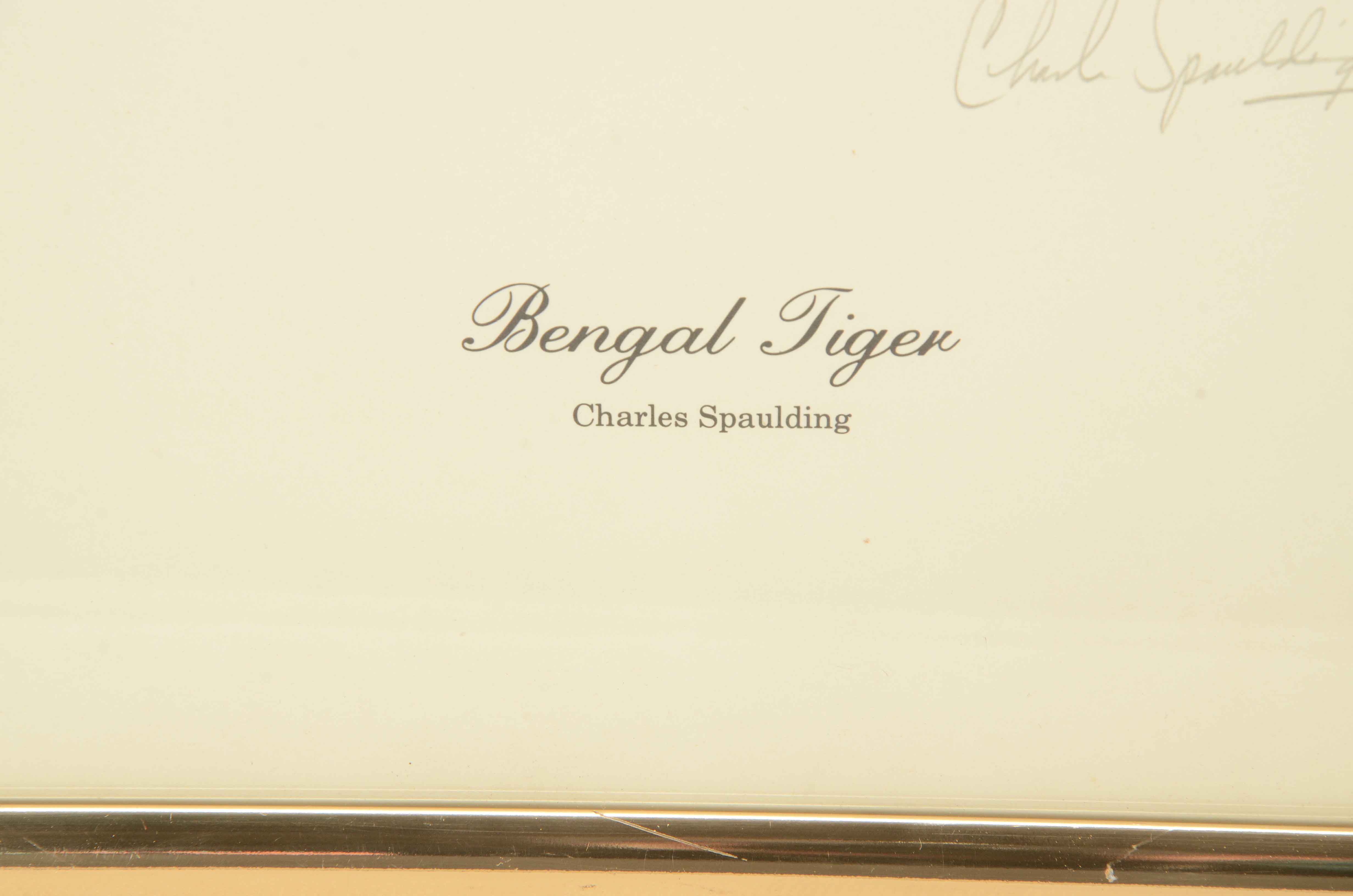 Charles Spaulding Limited Edition Offset Lithograph "Bengal Tiger" | EBTH
