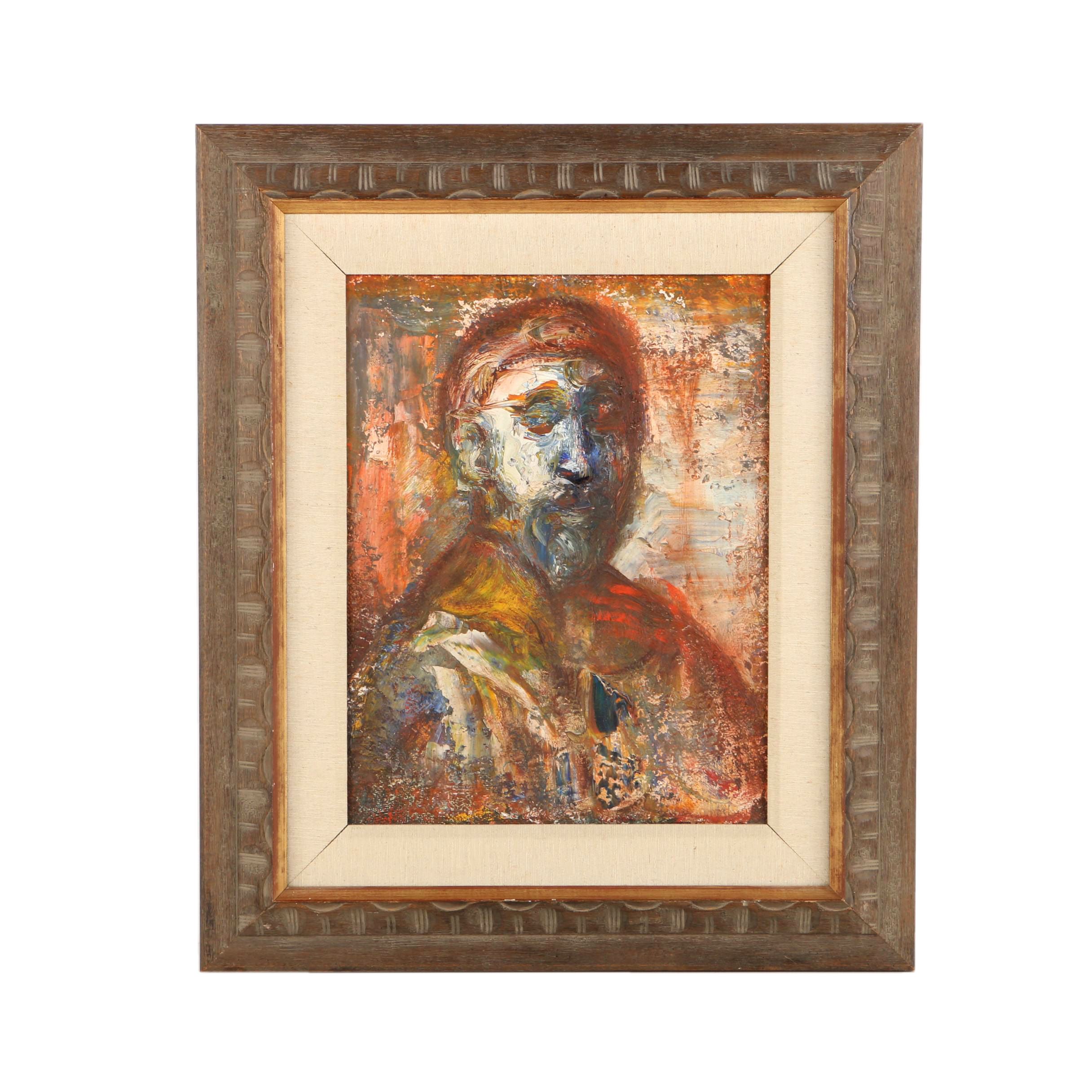 1958 Joachim Probst Oil Painting "Self-Portrait" | EBTH