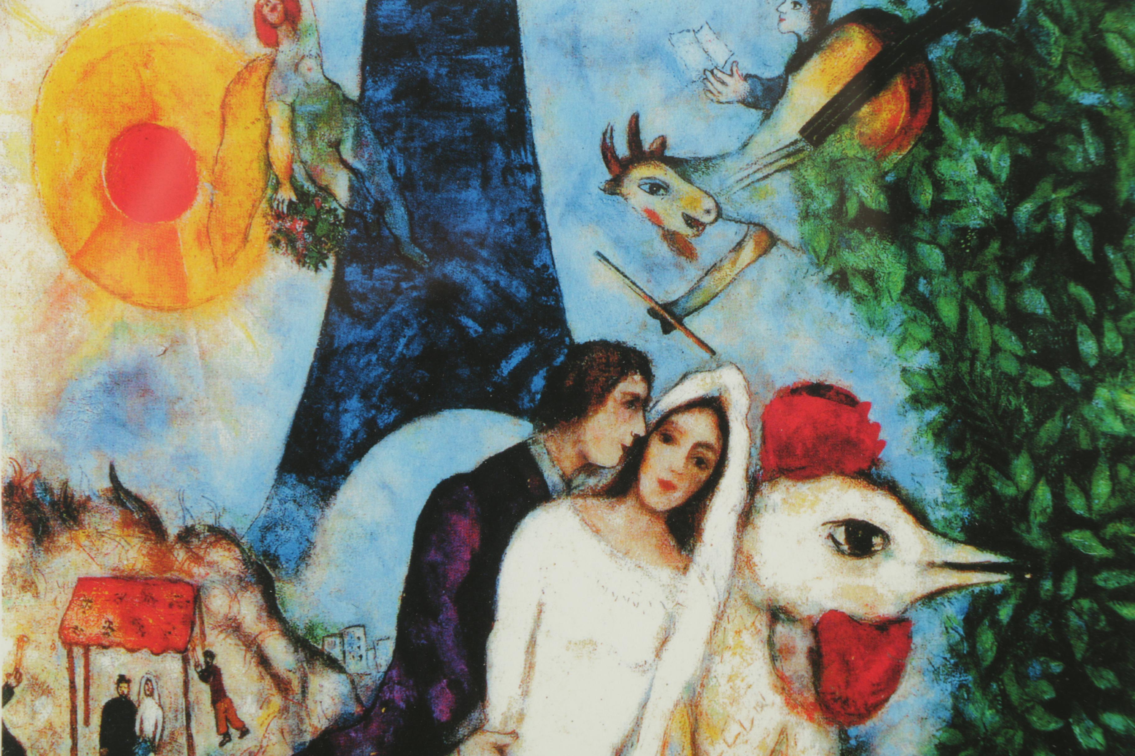 Limited Edition Giclée on Paper After Marc Chagall Married Couple | EBTH