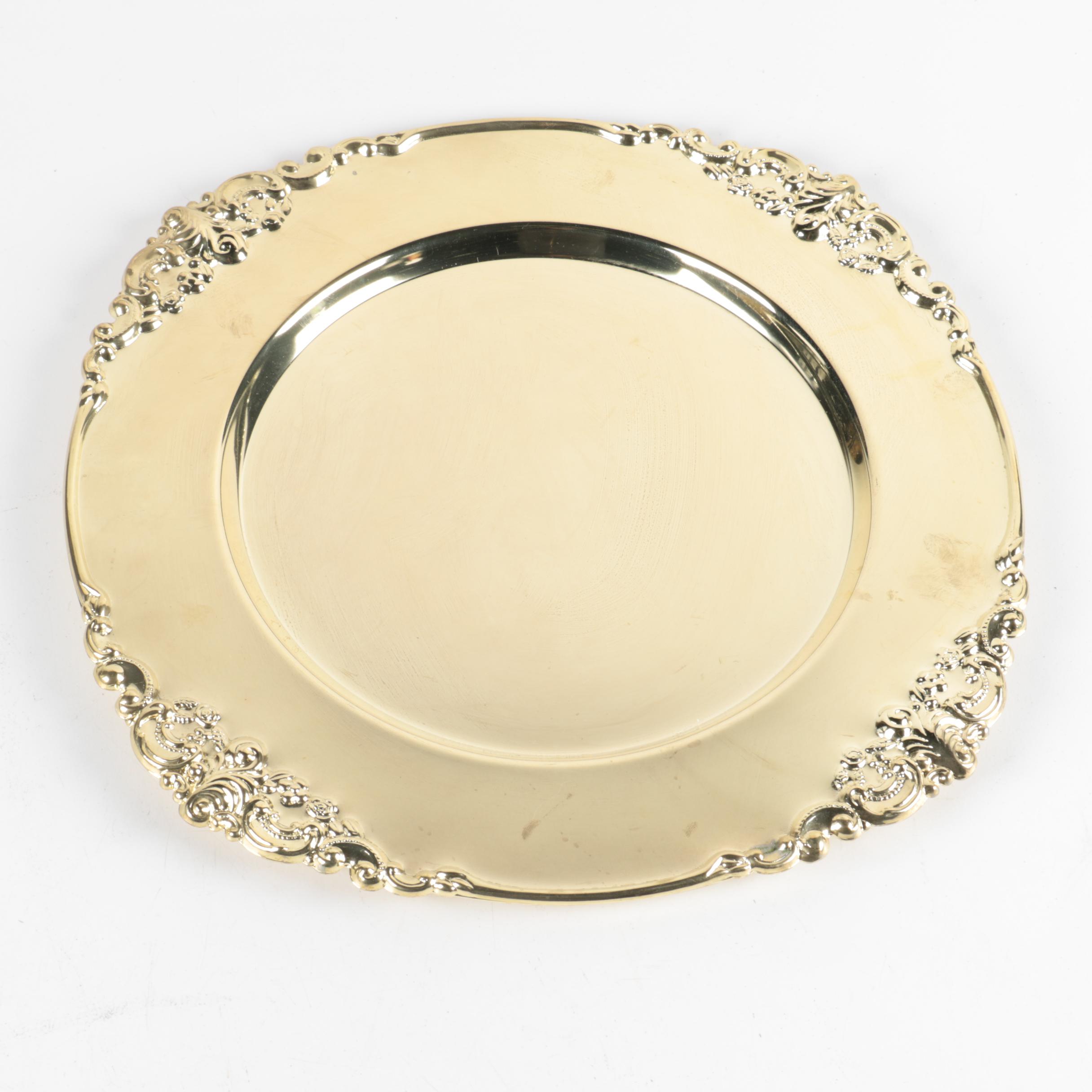 Godinger "Baroque" Ornate Silver Plate Chargers | EBTH