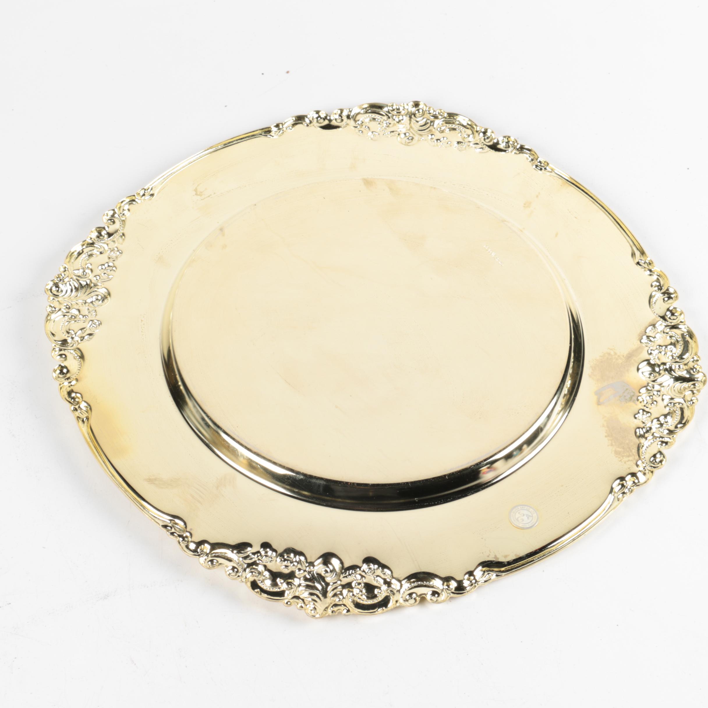 Godinger "Baroque" Ornate Silver Plate Chargers | EBTH