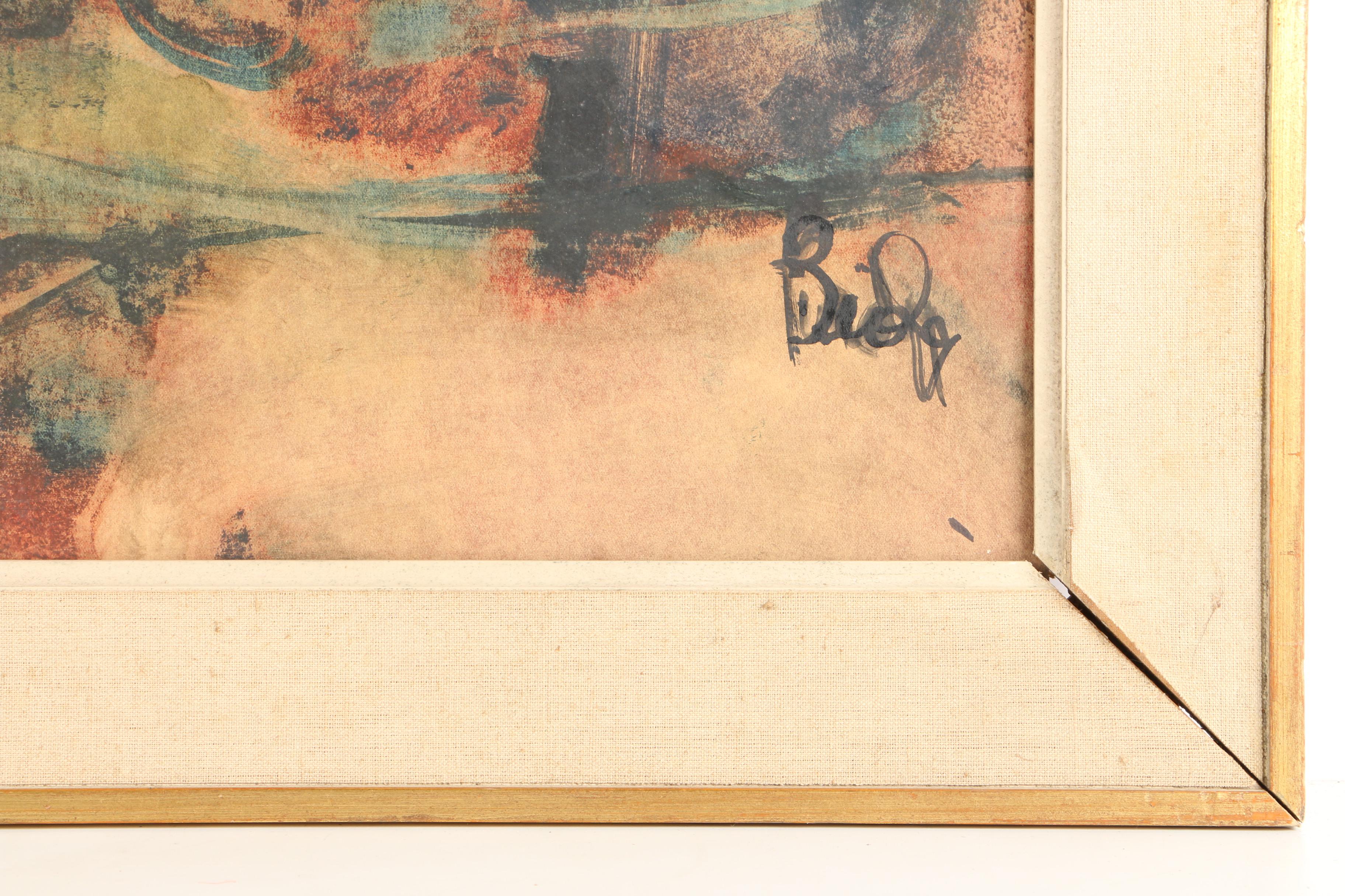 Donald Purdy Mixed Media and Oil Painting of Abstract Composition | EBTH