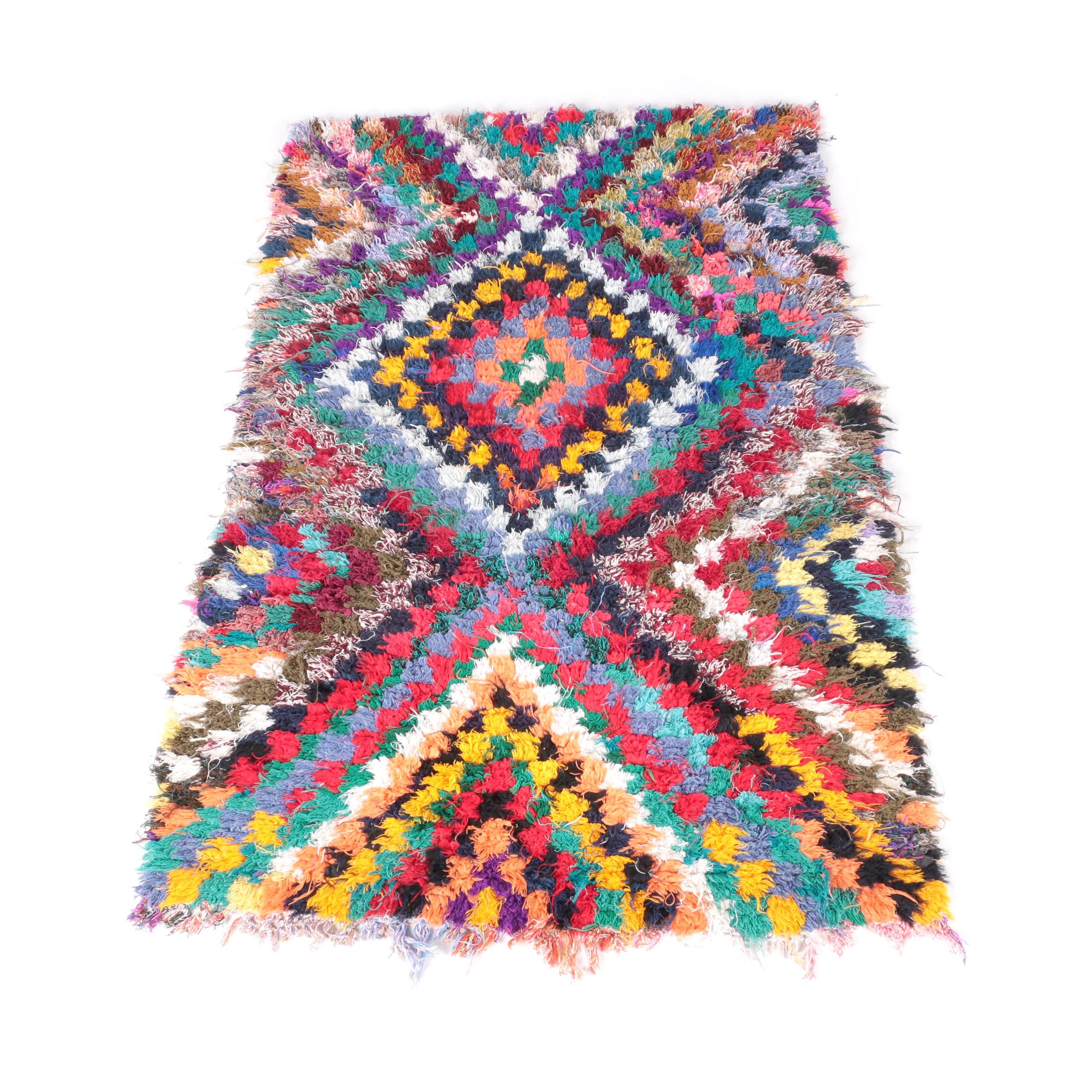 Hand-Knotted Moroccan Berber Shaggy Wool Area Rug | EBTH