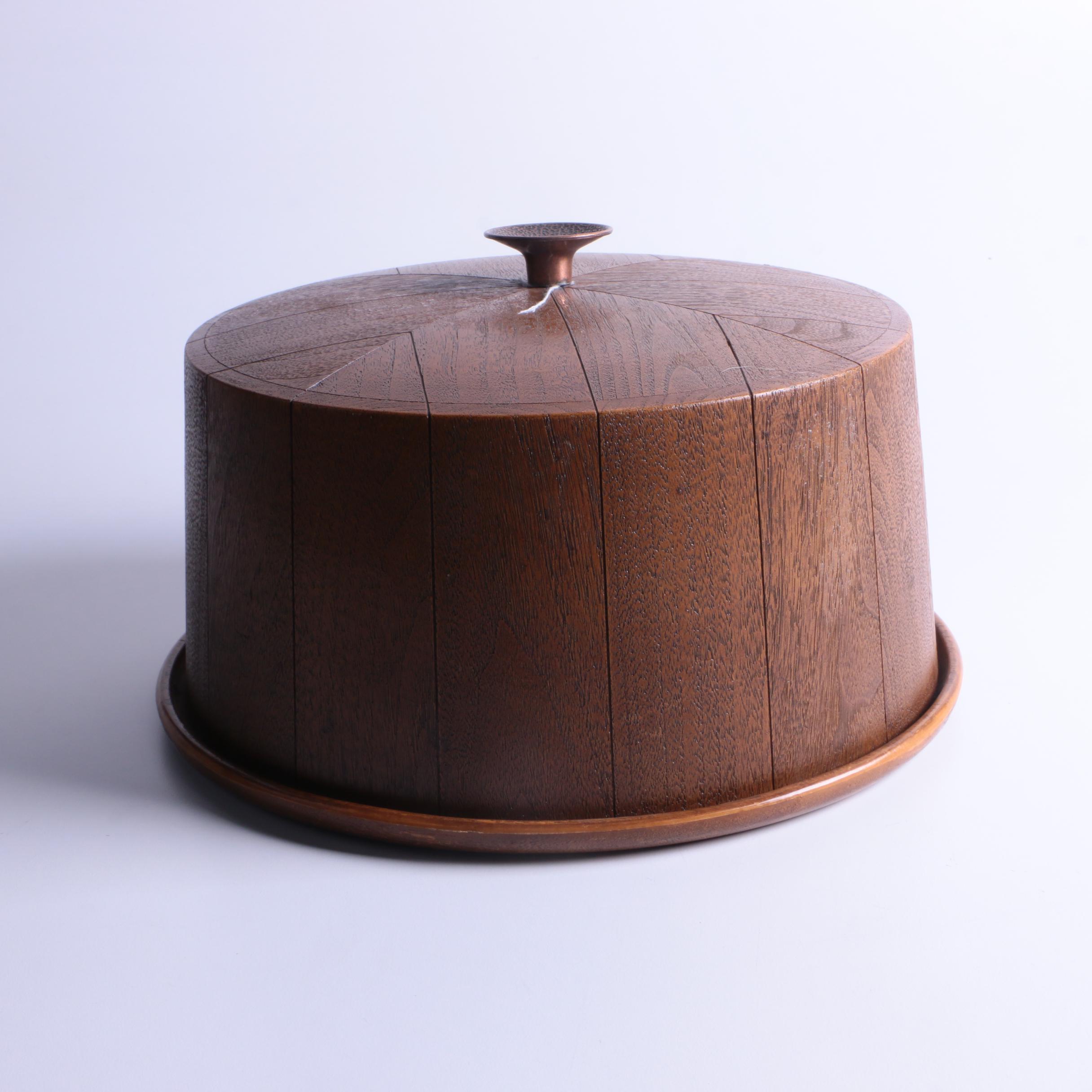 Mid Century Modern Wooden Cake Server | EBTH