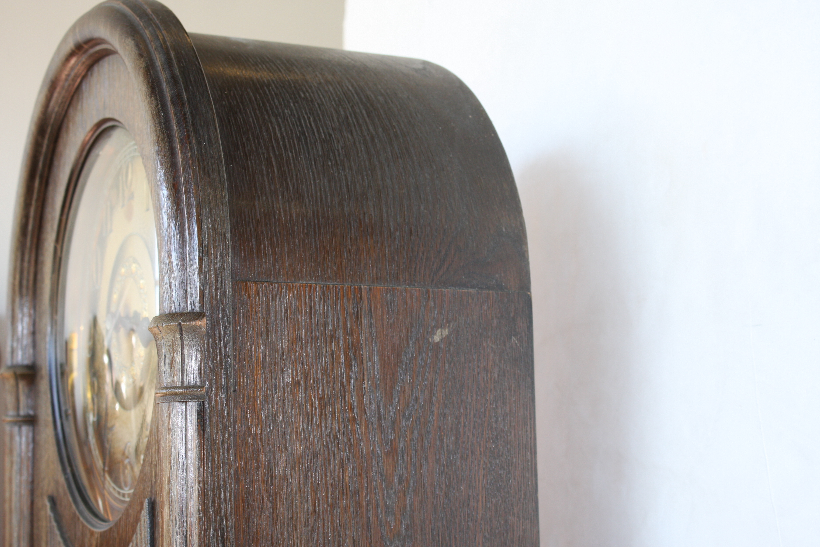 Antique Divina Gong Carved Wooden Grandfather Clock | EBTH