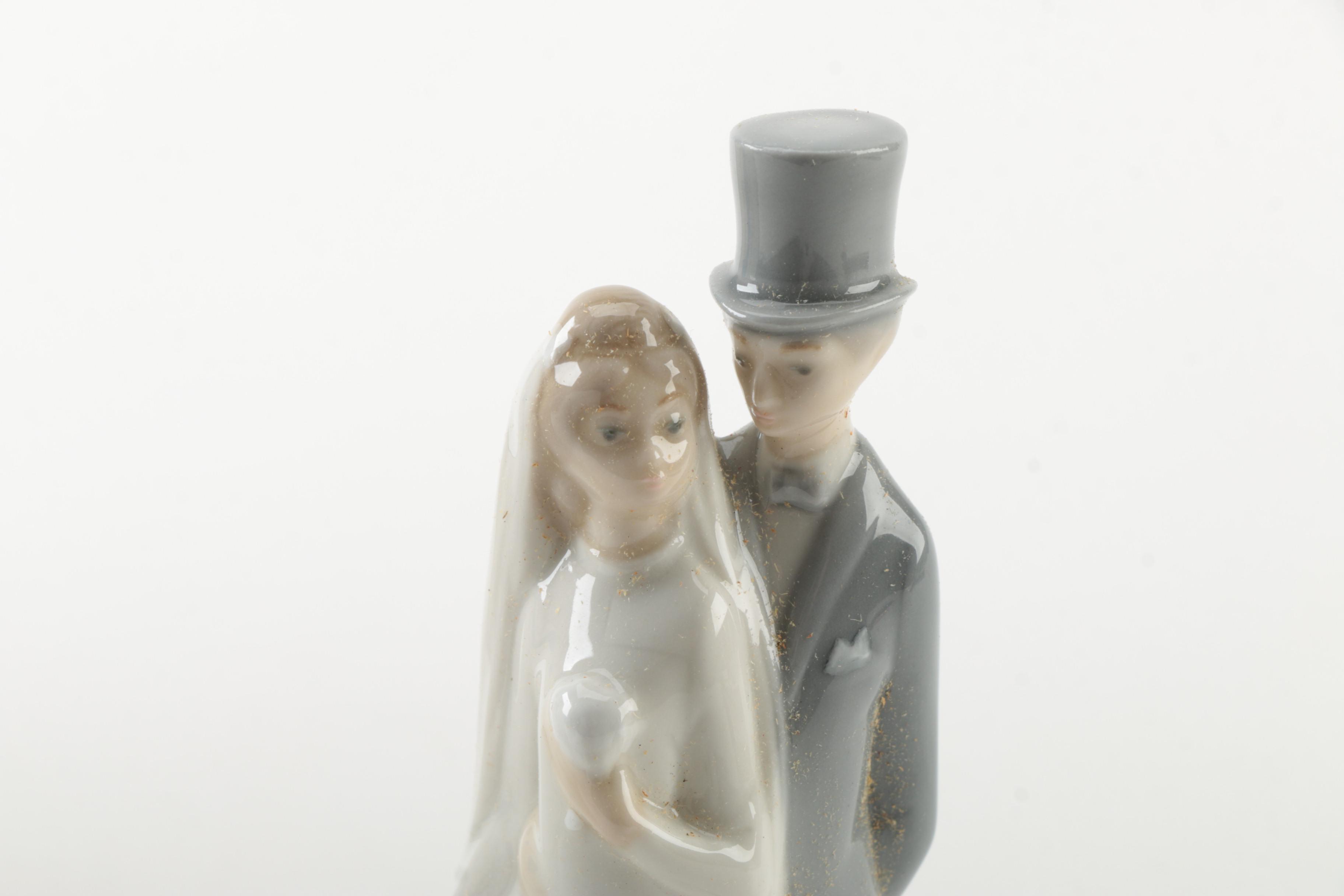 Nao by Lladró "Just Married" Handmade Porcelain Wedding Cake Topper ...