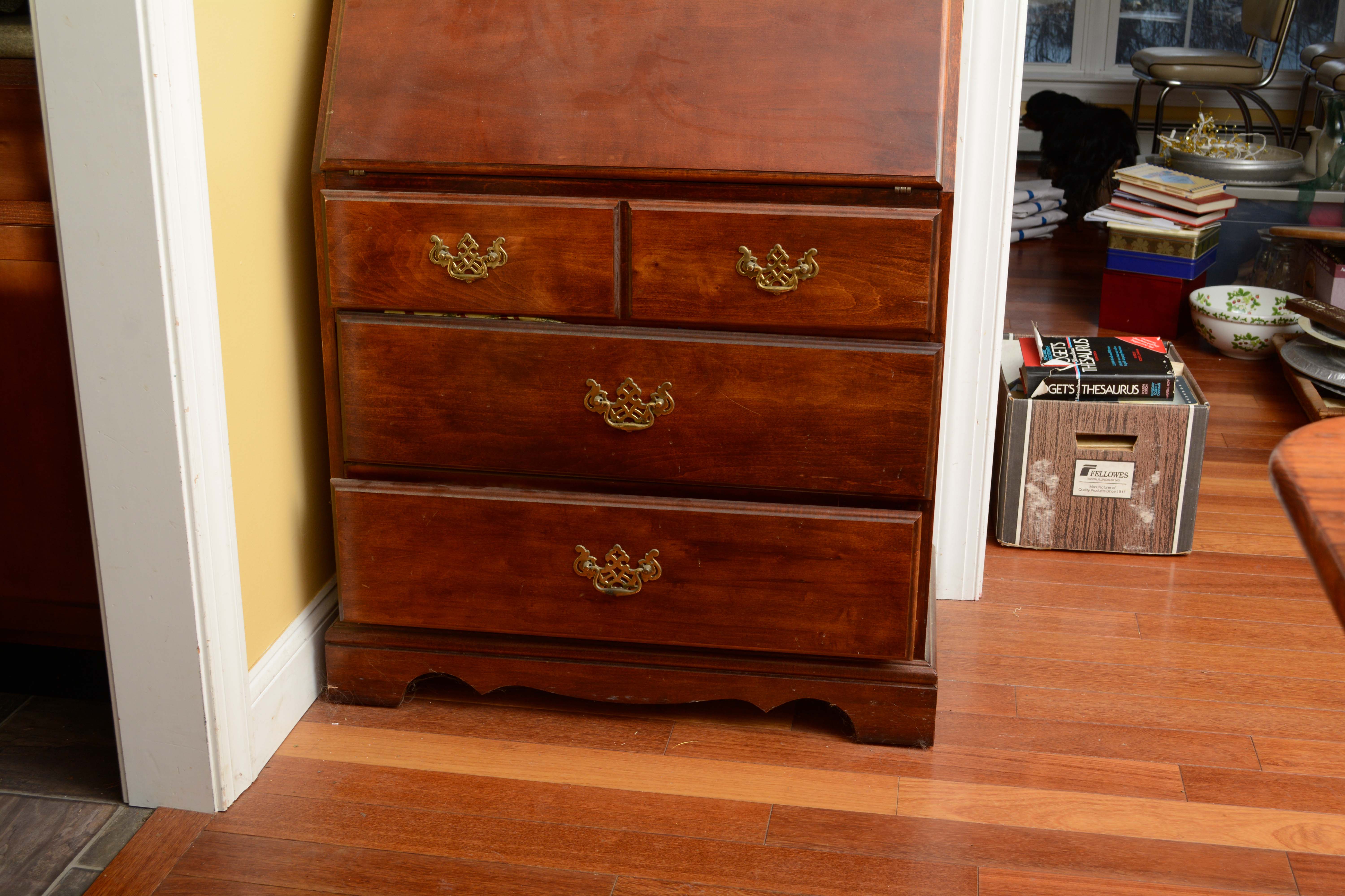 Vintage Colonial Style Maple Hutch with Secretary | EBTH