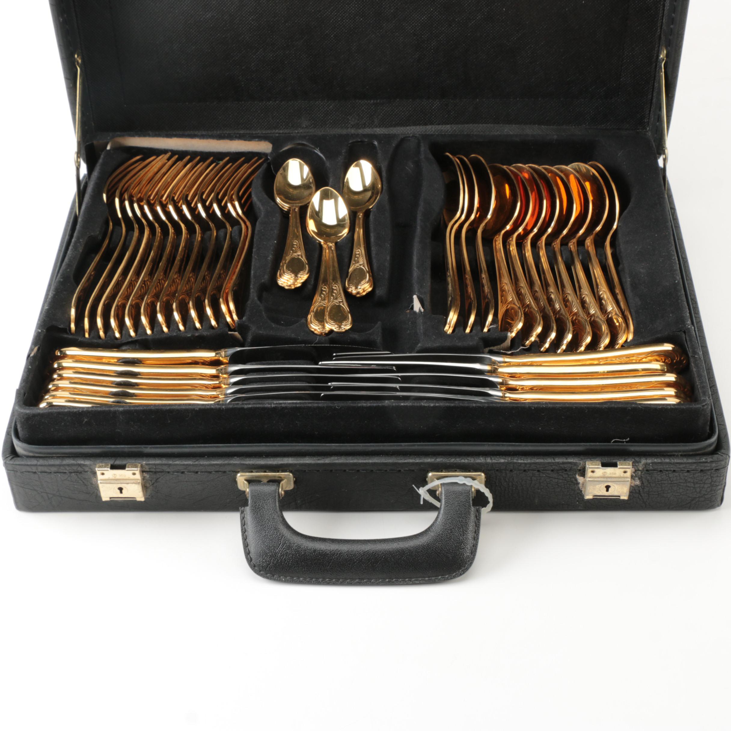 SBS Bestecke Solingen "Wein" Gold-Plated Stainless Flatware Set | EBTH