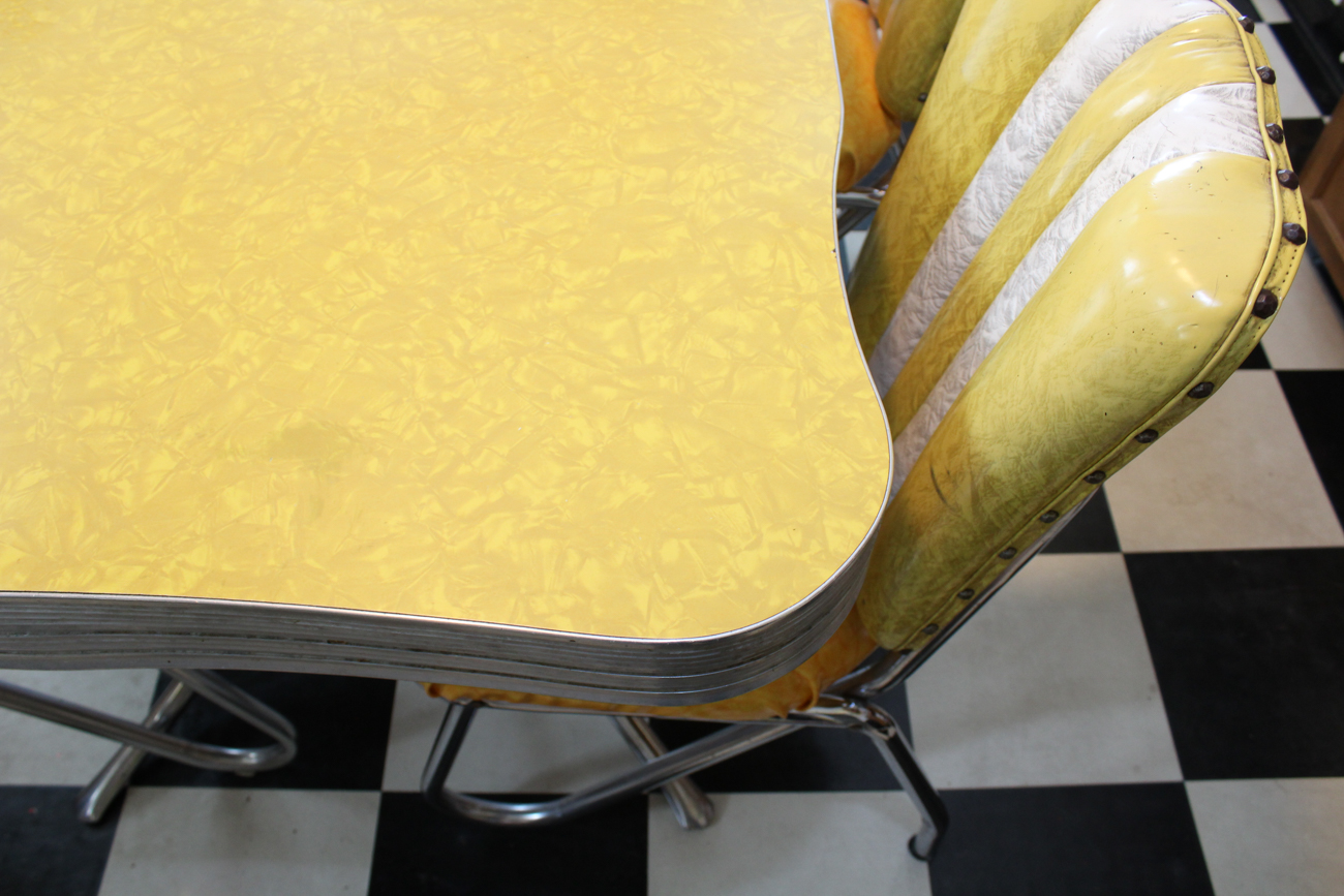 Vintage Mid-Century Yellow Dining Set | EBTH