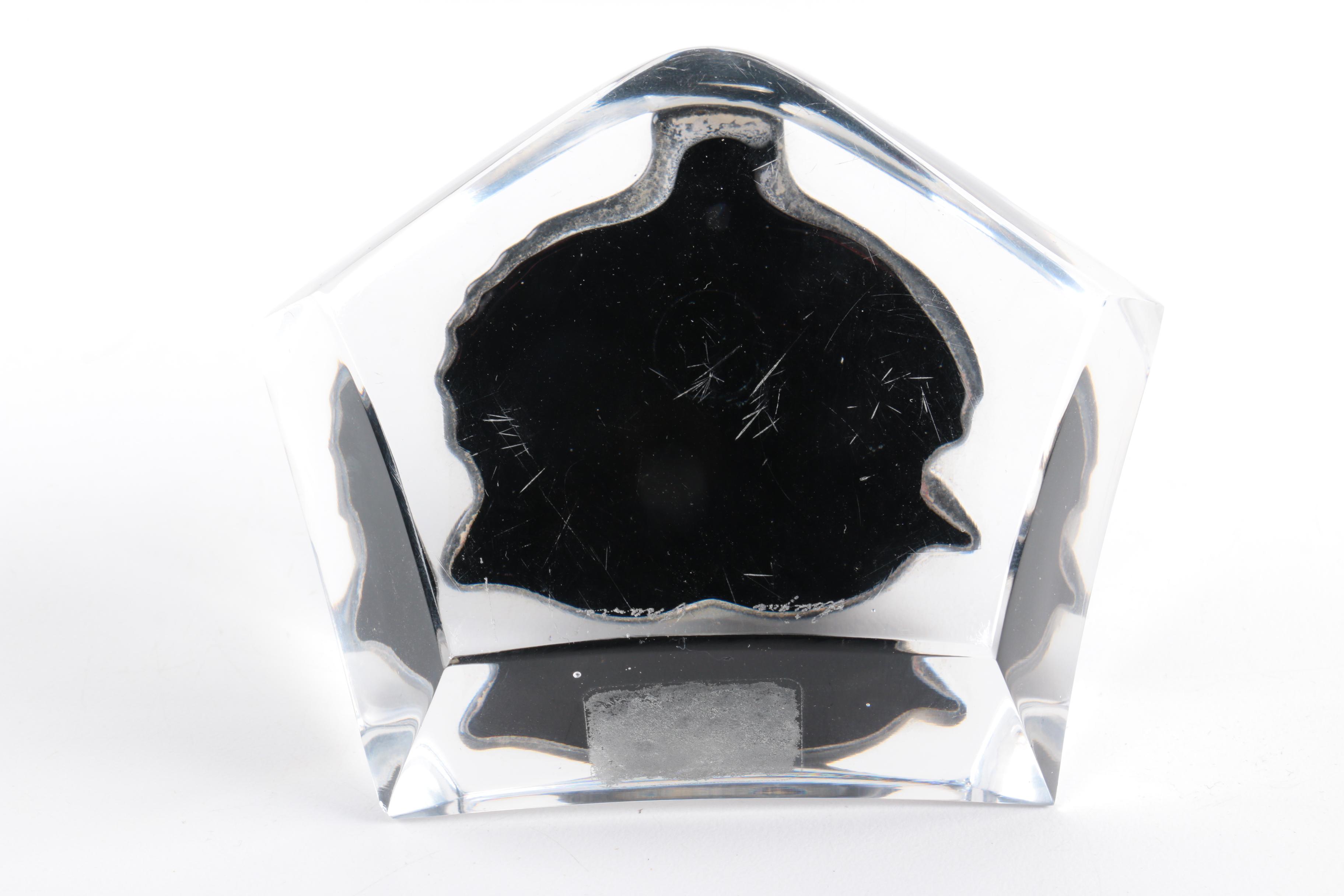 Lalique Crystal Satyr Face Paperweight | EBTH