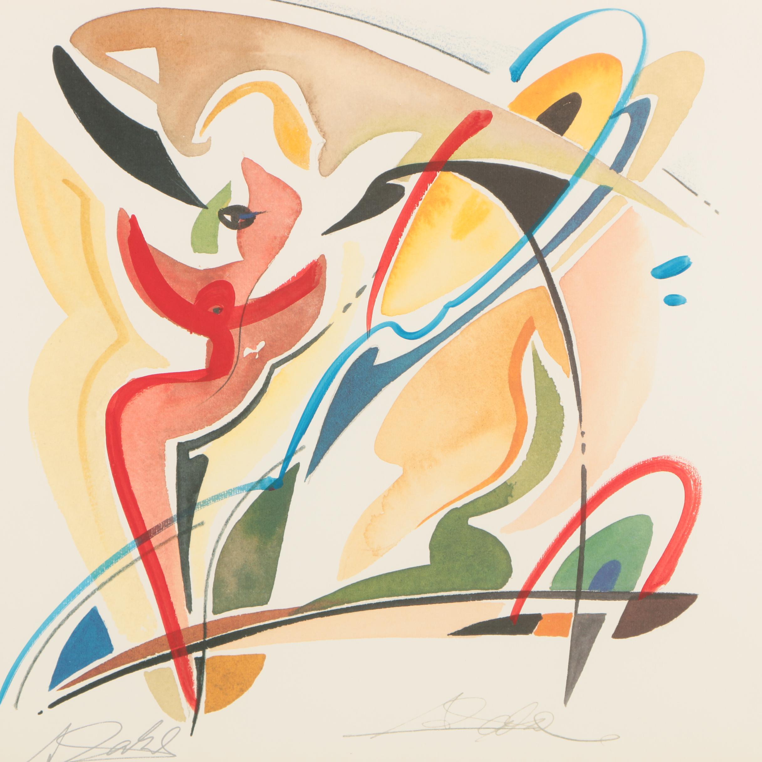 Alfred Gockel Embellished Offset Lithograph on Paper | EBTH