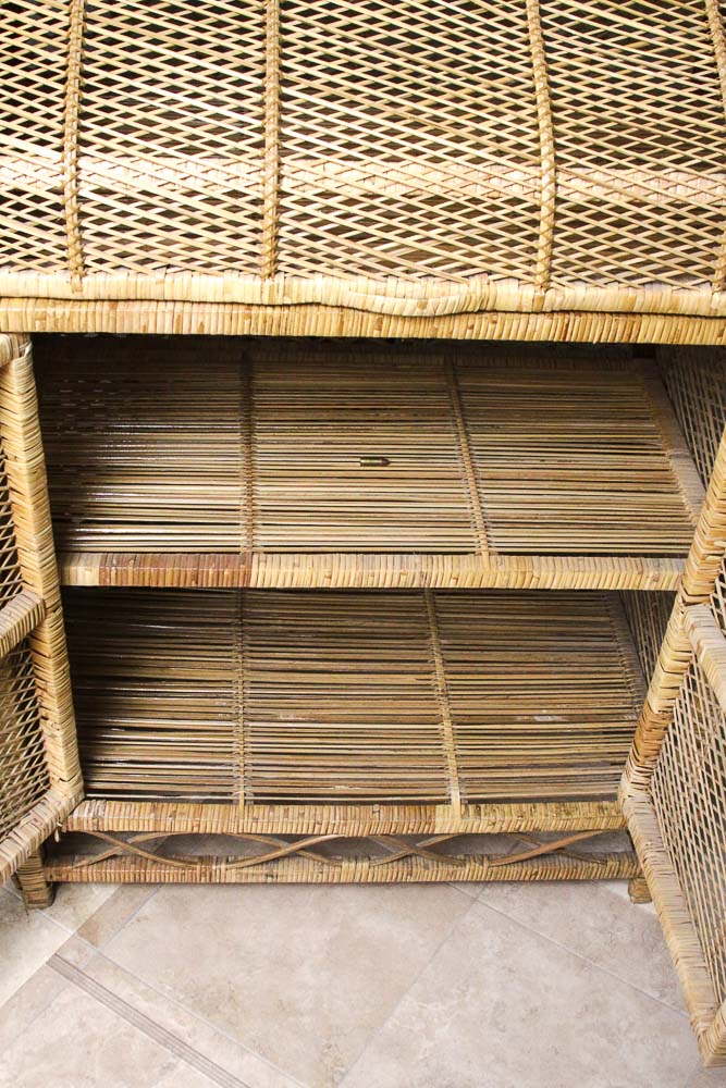 Wicker Cabinet with Hutch | EBTH