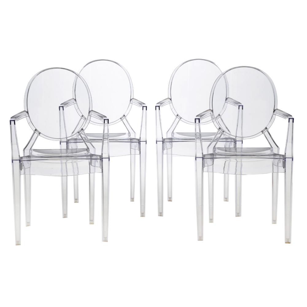 Set of Modern "Ghost" Style Chairs | EBTH
