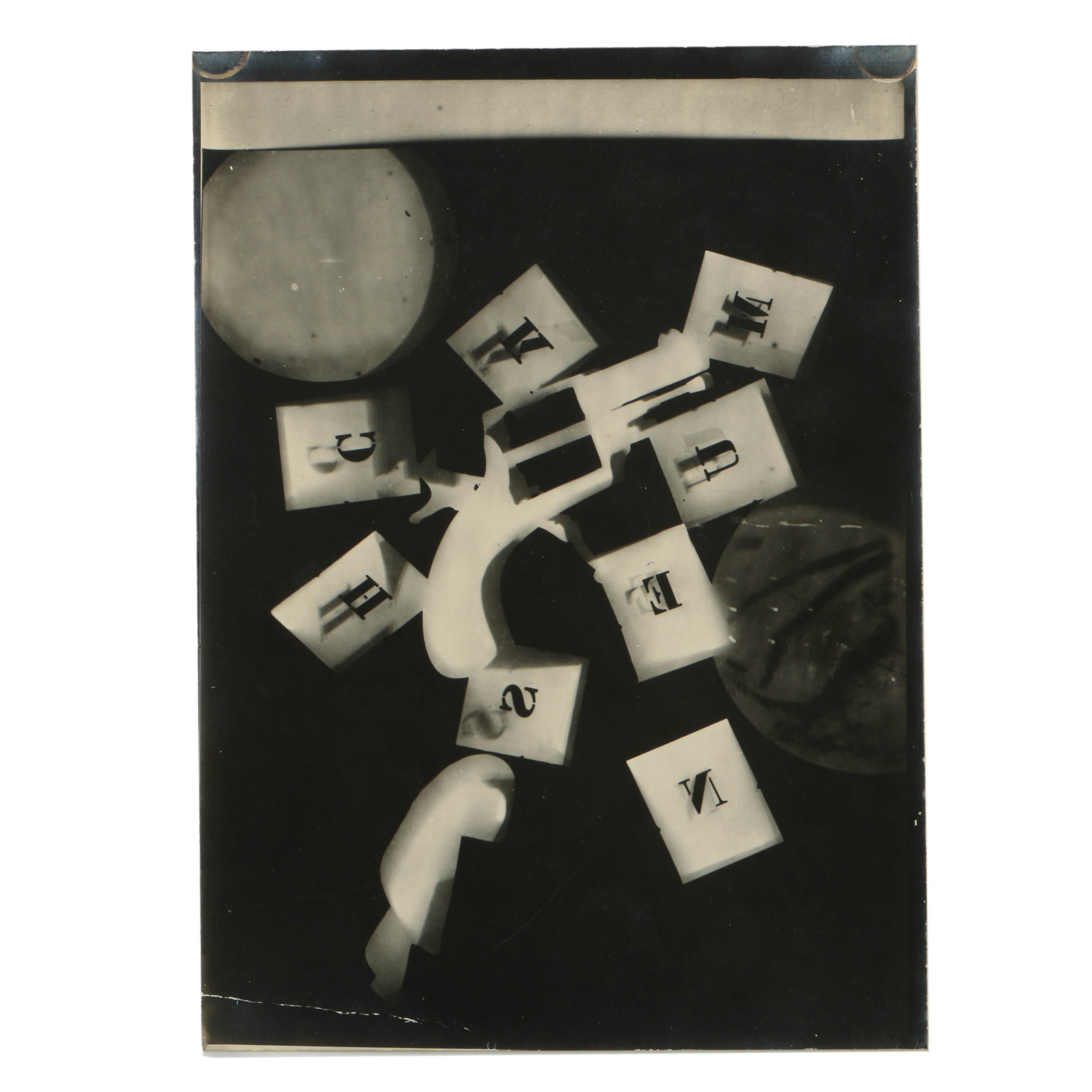 Man Ray 1928 Silver-Gelatin Rayograph with Alphabet Stencils and ...