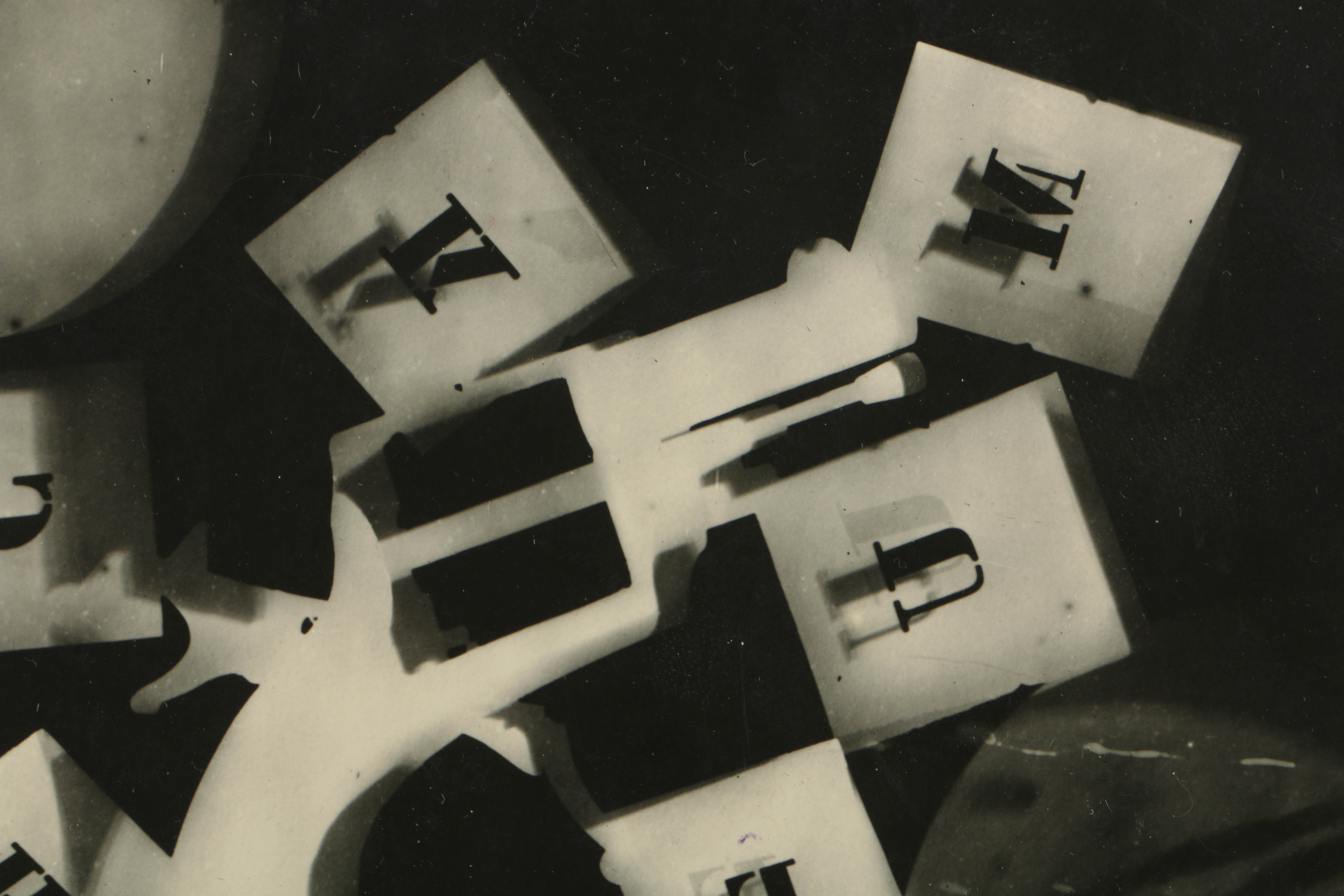 Man Ray 1928 Silver-Gelatin Rayograph with Alphabet Stencils and ...