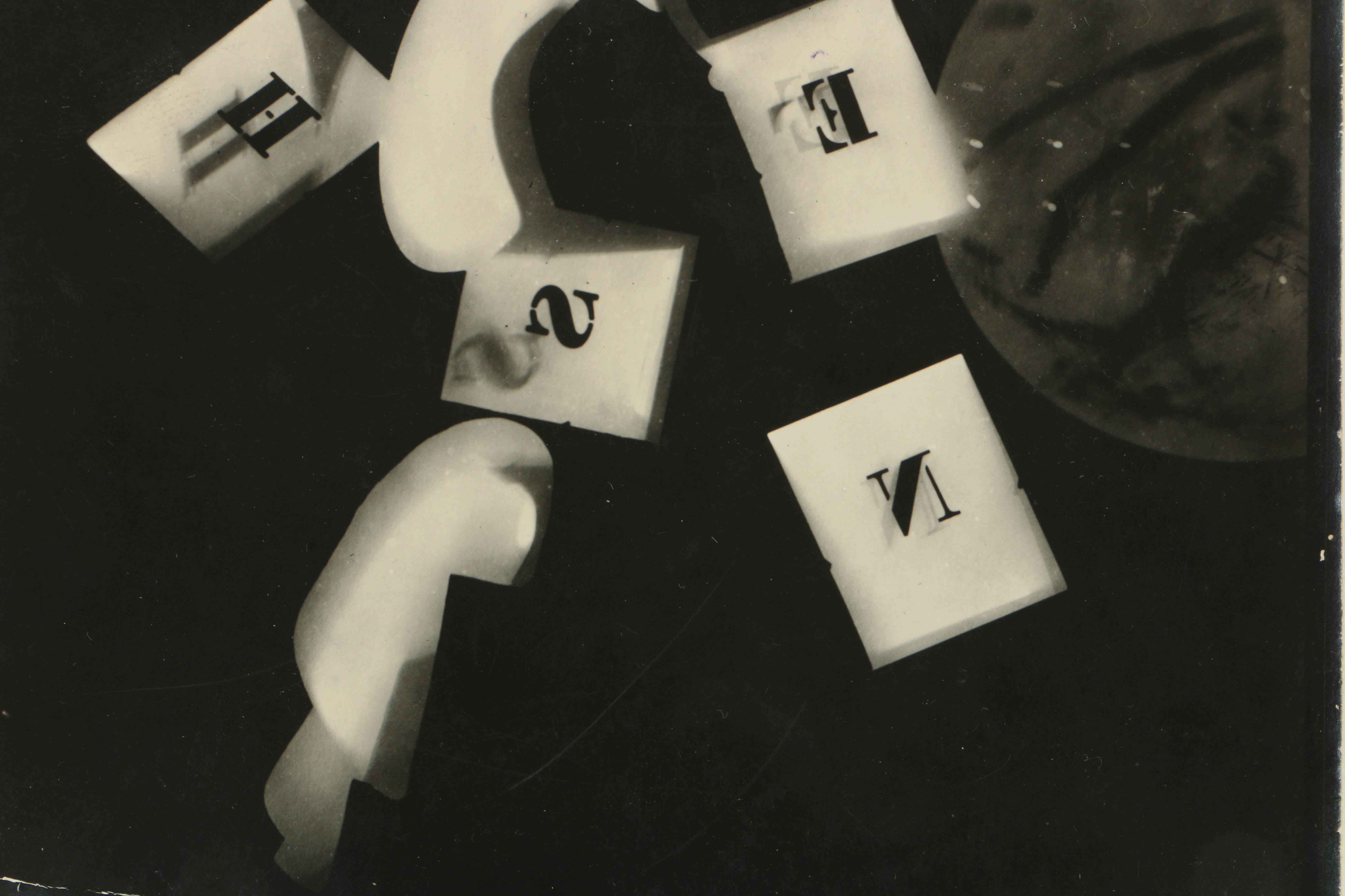 Man Ray 1928 Silver-Gelatin Rayograph with Alphabet Stencils and ...