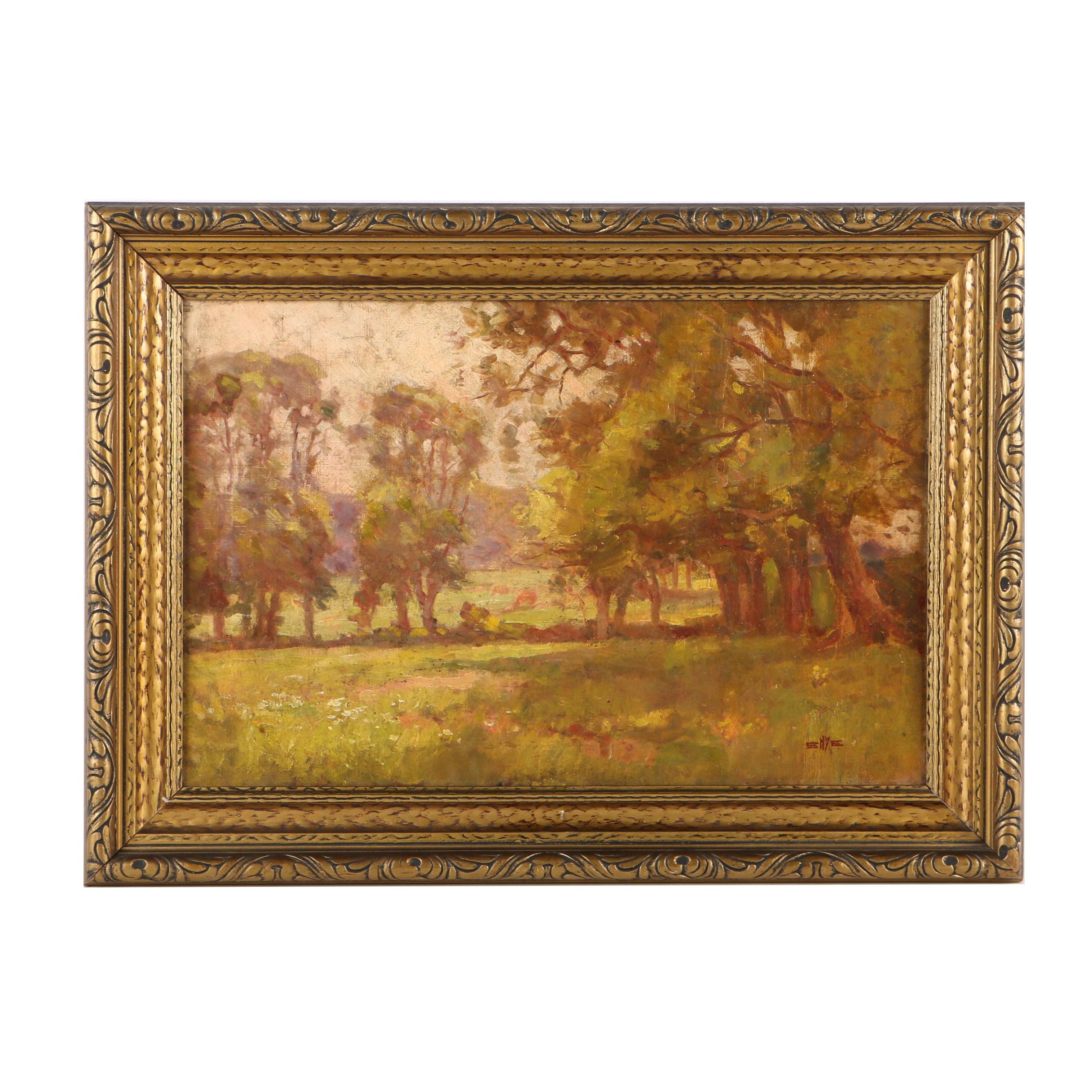 Edgar Nye Oil Painting of a Grove of Trees | EBTH