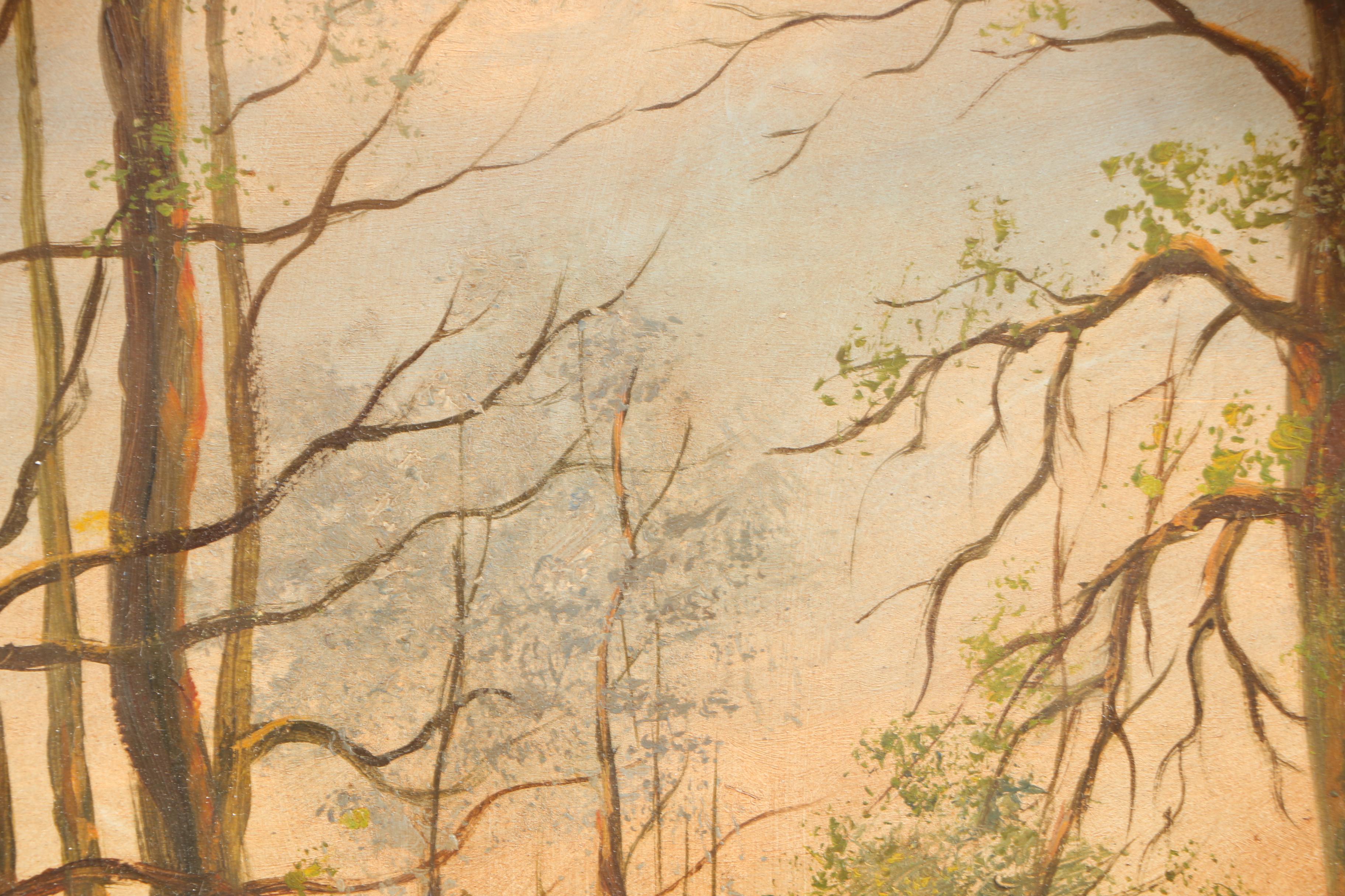 N. Mene Oil Painting on Panel of a Creek | EBTH