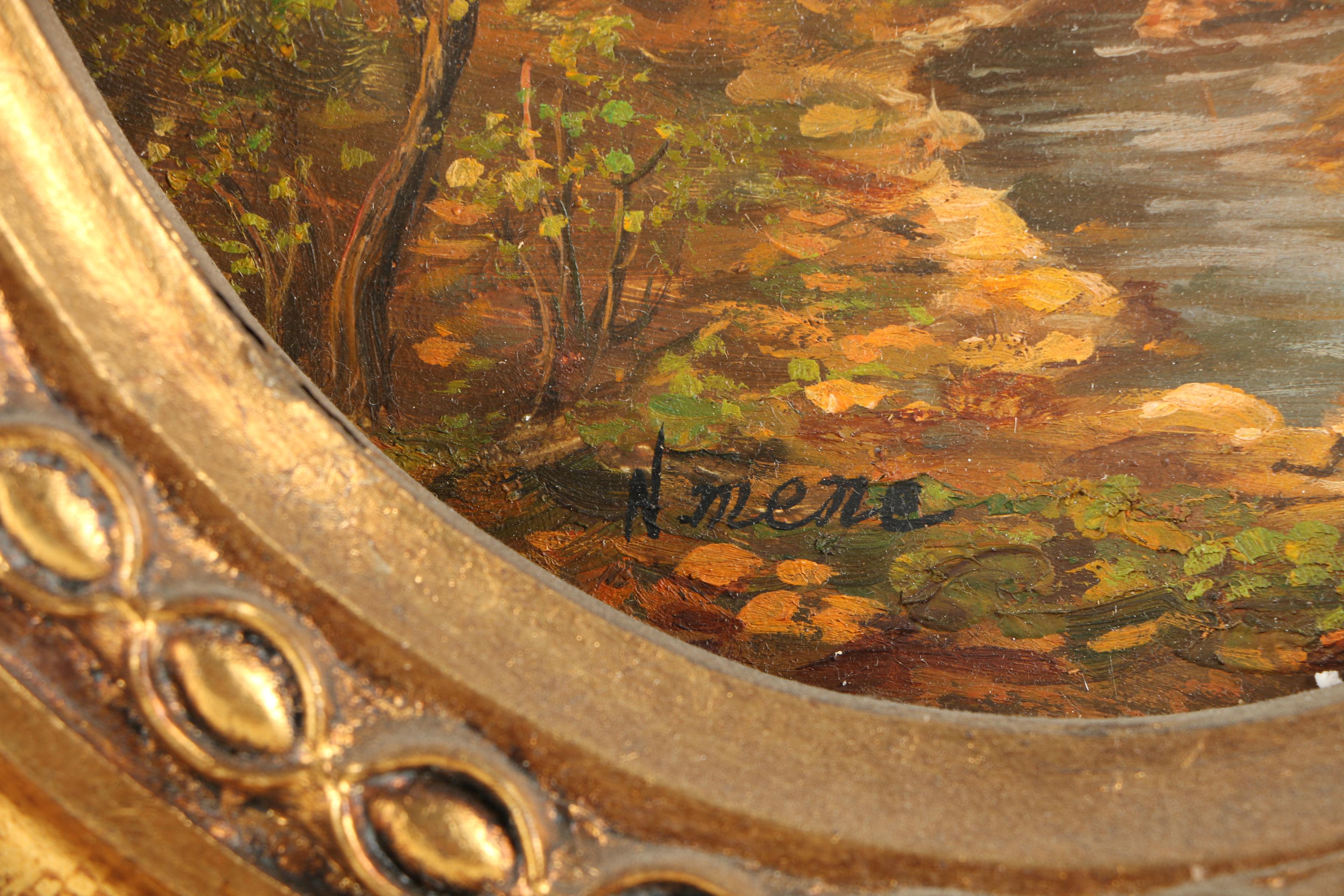 N. Mene Oil Painting on Panel of a Creek | EBTH
