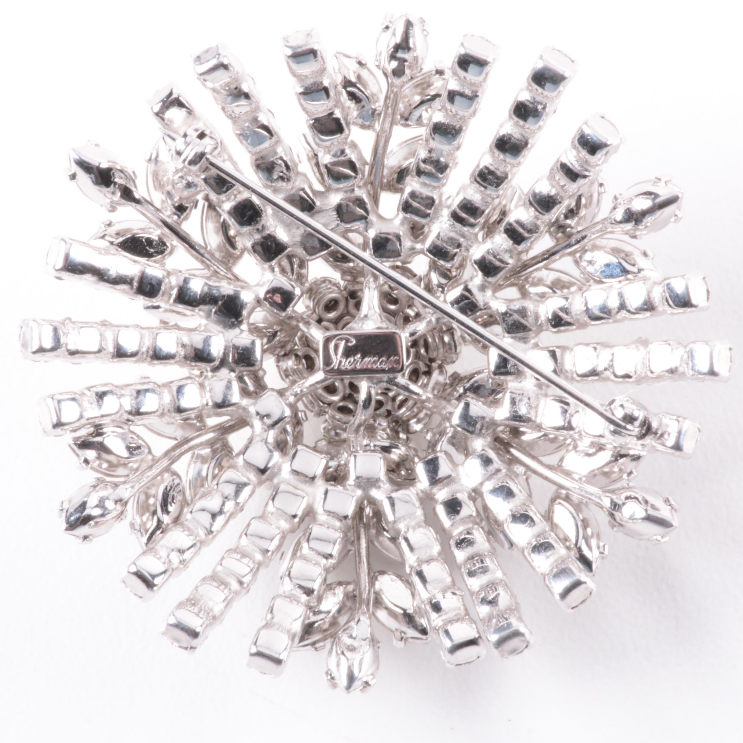 Vintage Sherman Rhinestone Brooch | EBTH