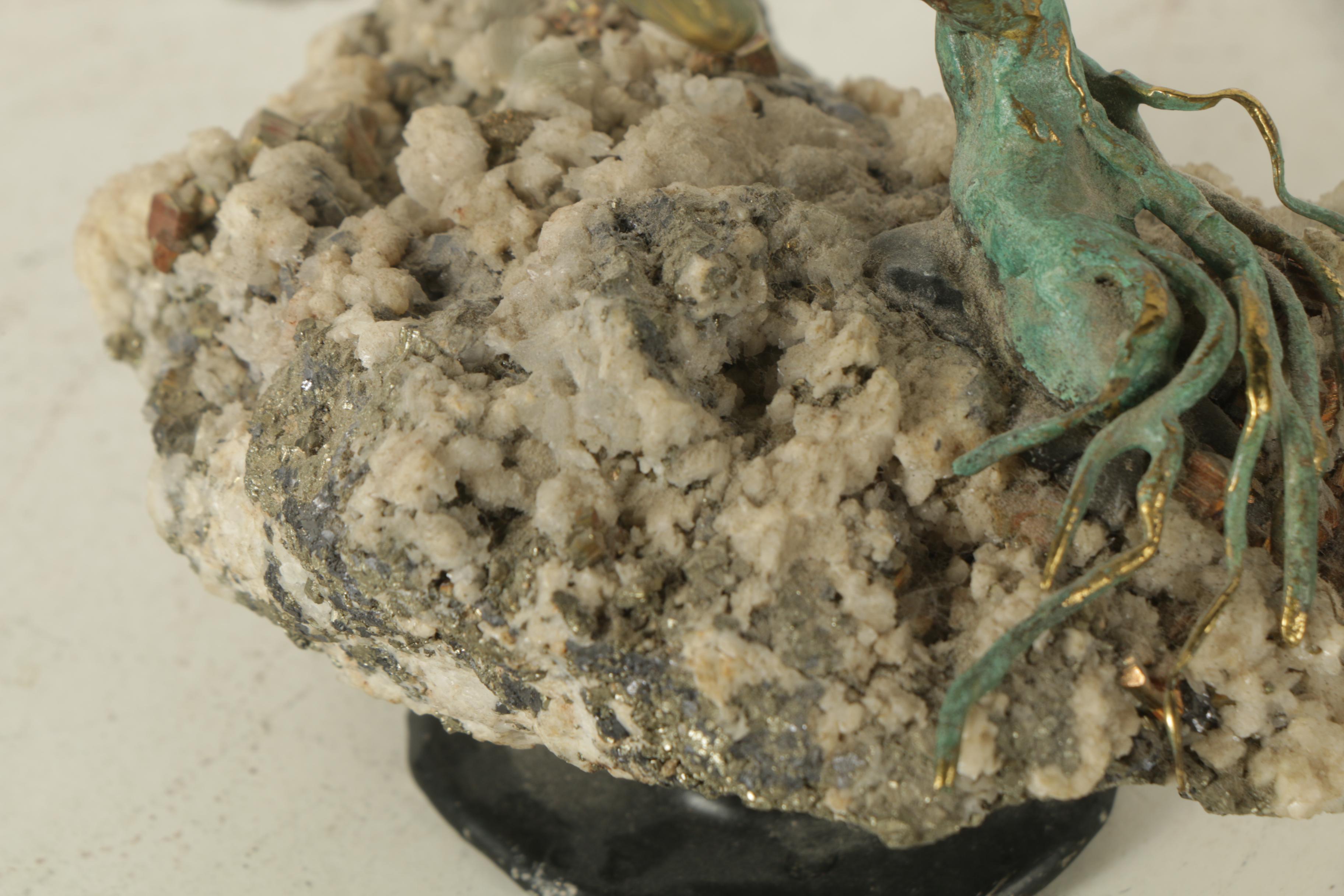 Gregory Higgins Limited Edition Brass and Stone Sculpture of a Raccoon ...