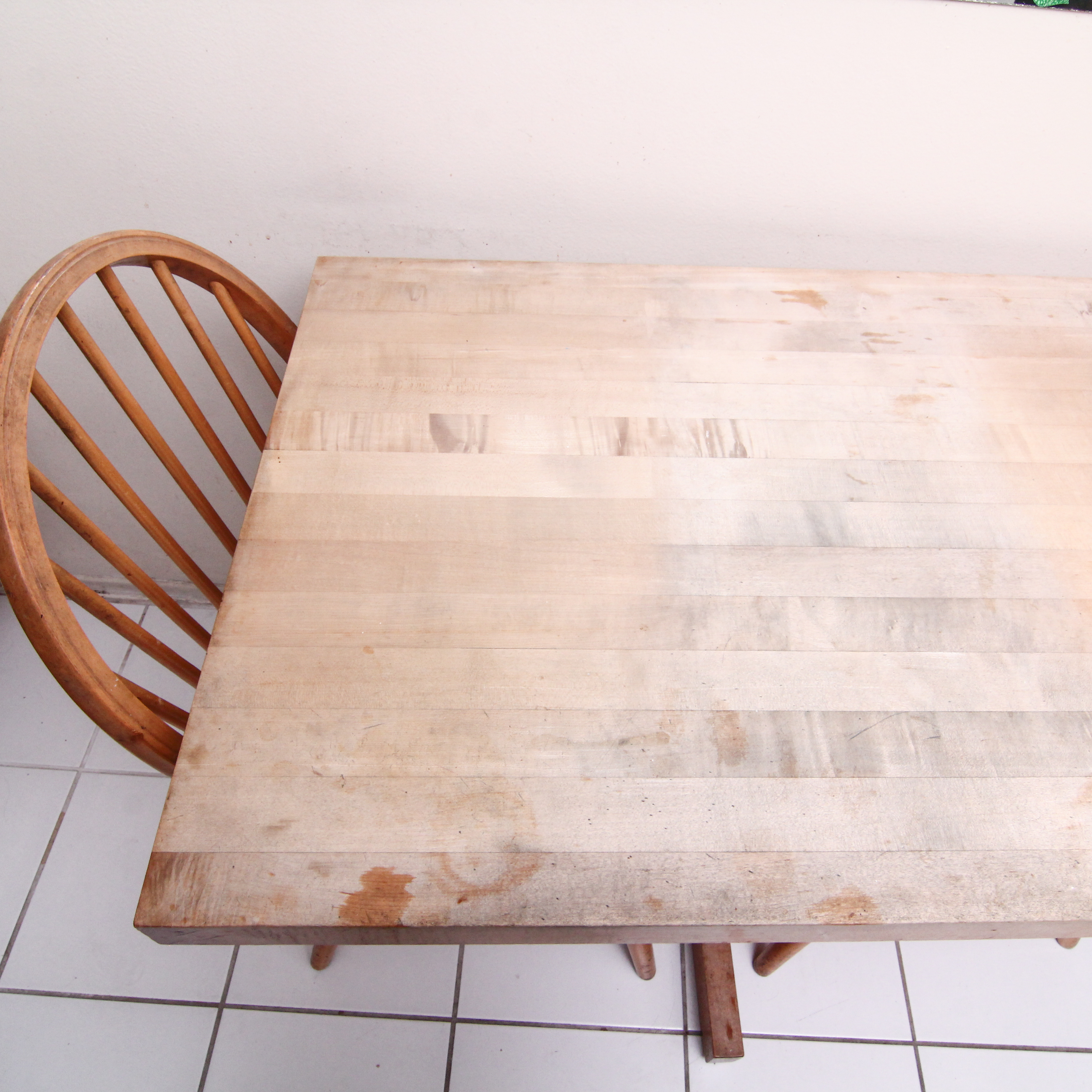 Laminated Maple Table and Two Chairs | EBTH
