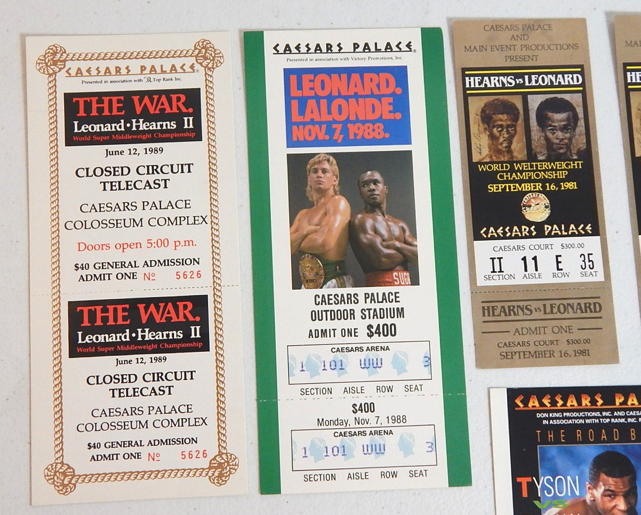 Unused Boxing Fight Ticket Collection | EBTH