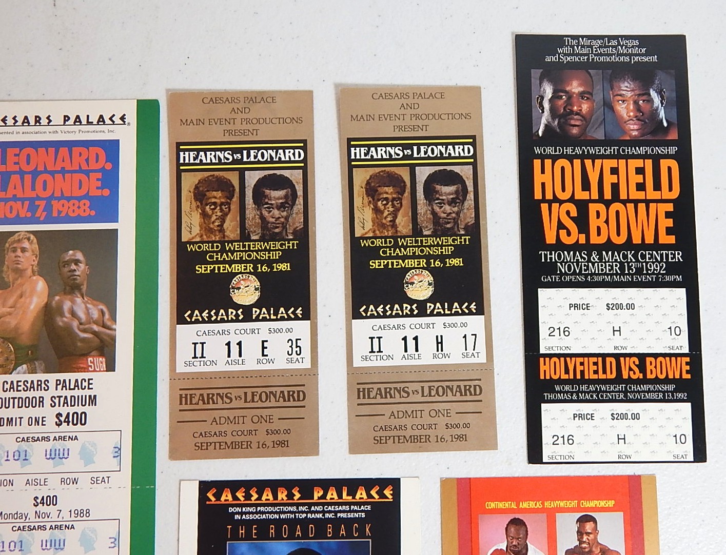 Unused Boxing Fight Ticket Collection | EBTH