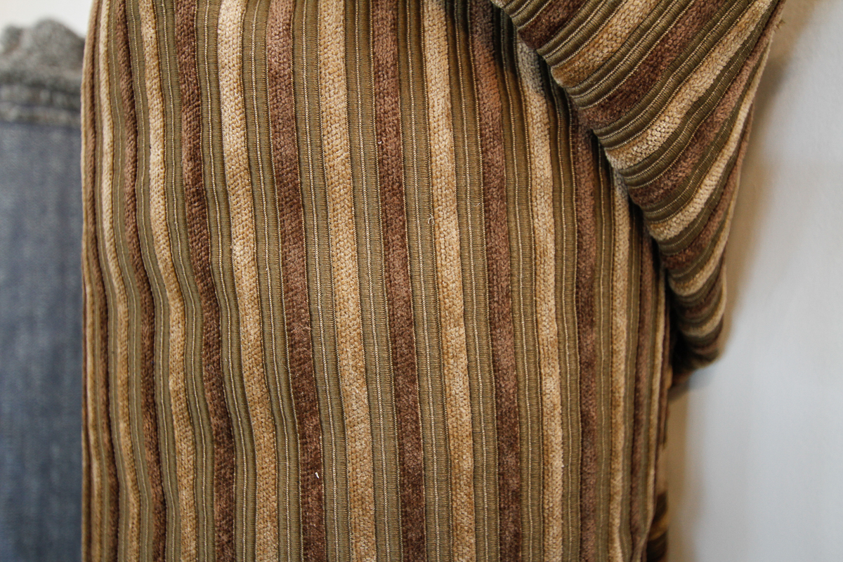 Brown Striped Upholstery Fabric | EBTH