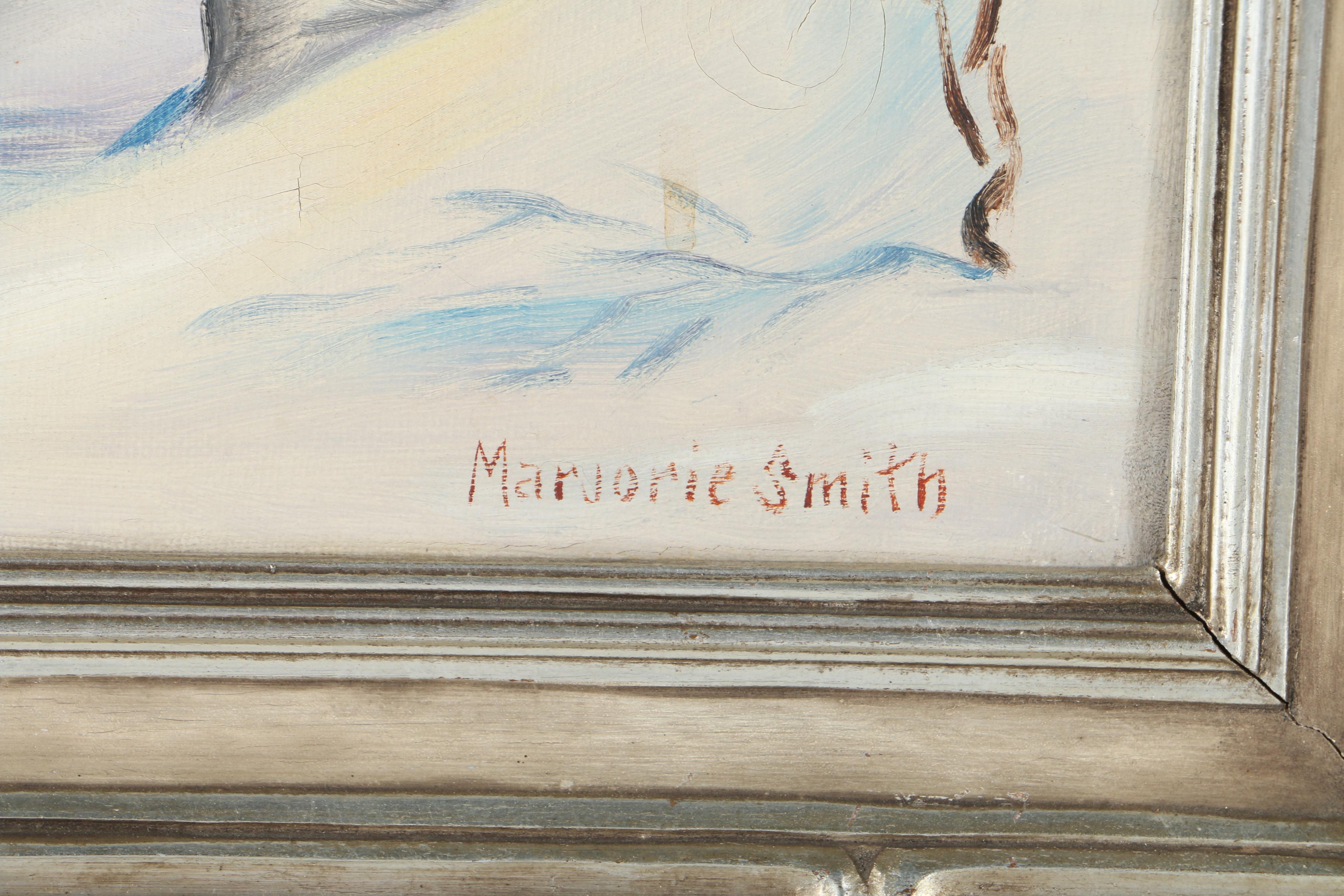 Marjorie Smith Oil Painting on Canvas "Wintry Birches" | EBTH