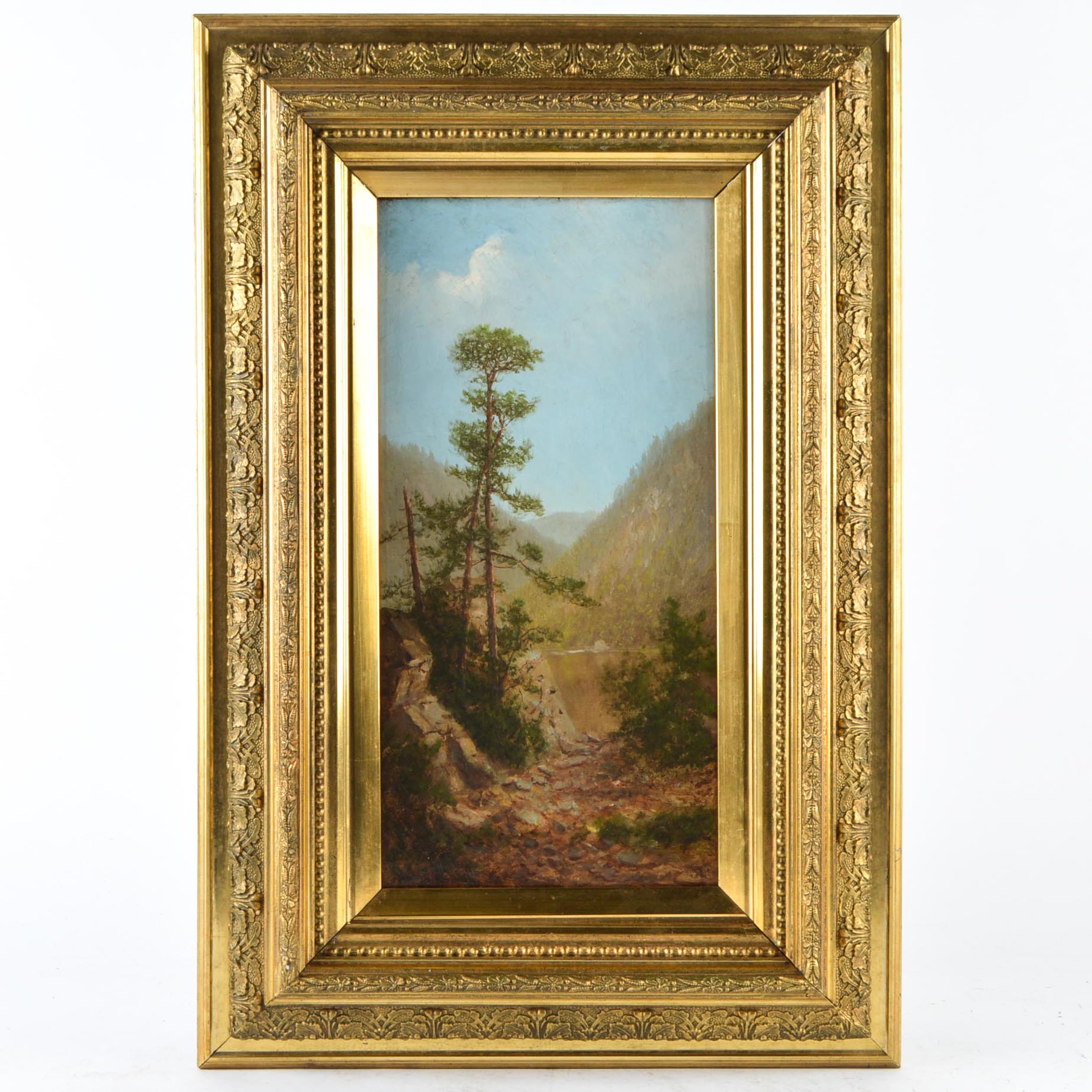 Carl Christian Brenner Oil Painting on Canvas of a Landscape | EBTH