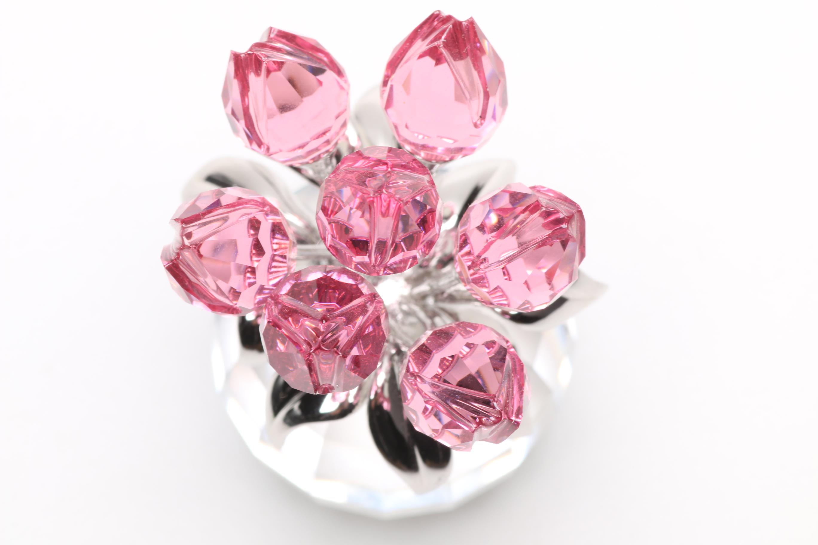 Swarovski Crystal Pink Tulip Bouquet | EBTH