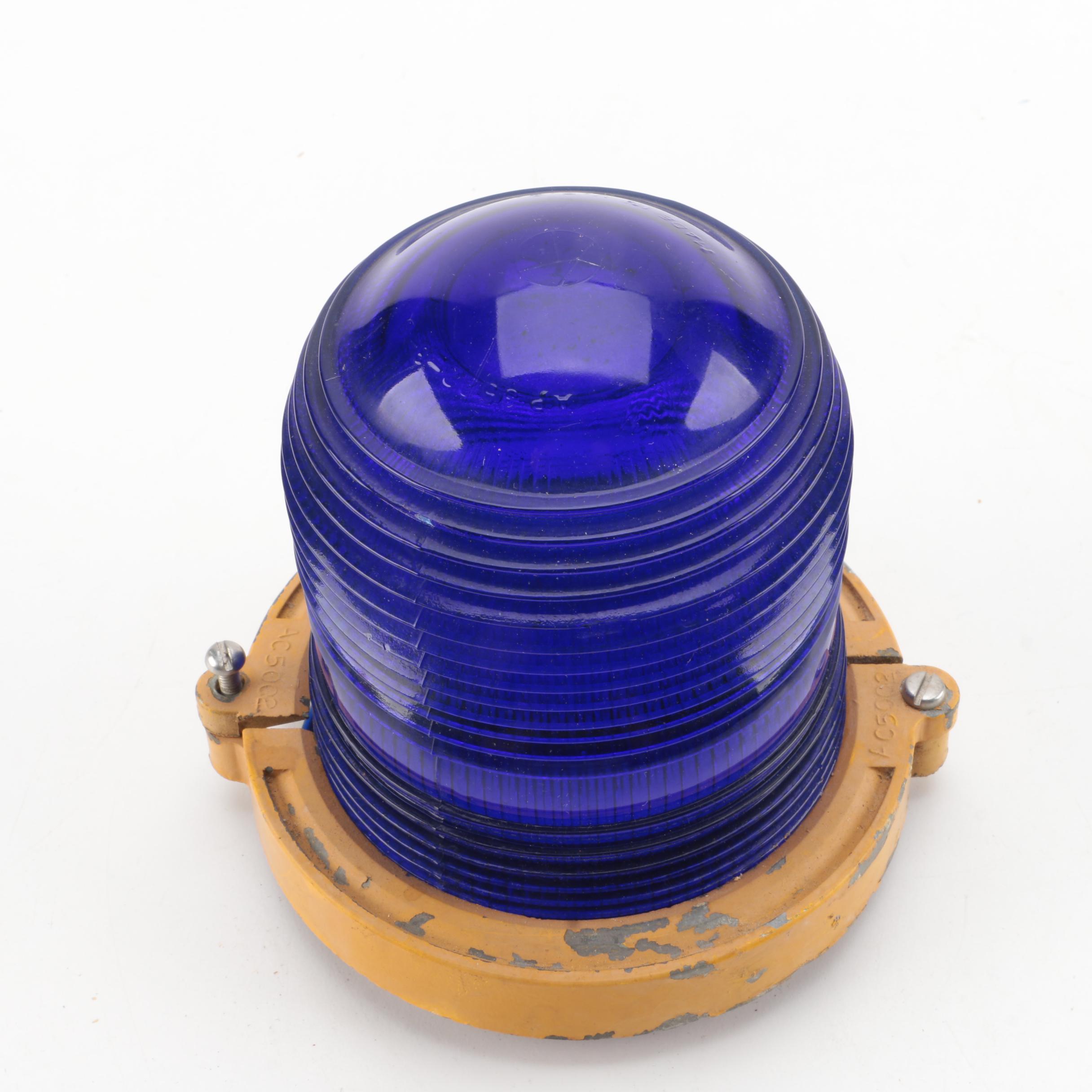Blue Glass Industiral Light Covers | EBTH