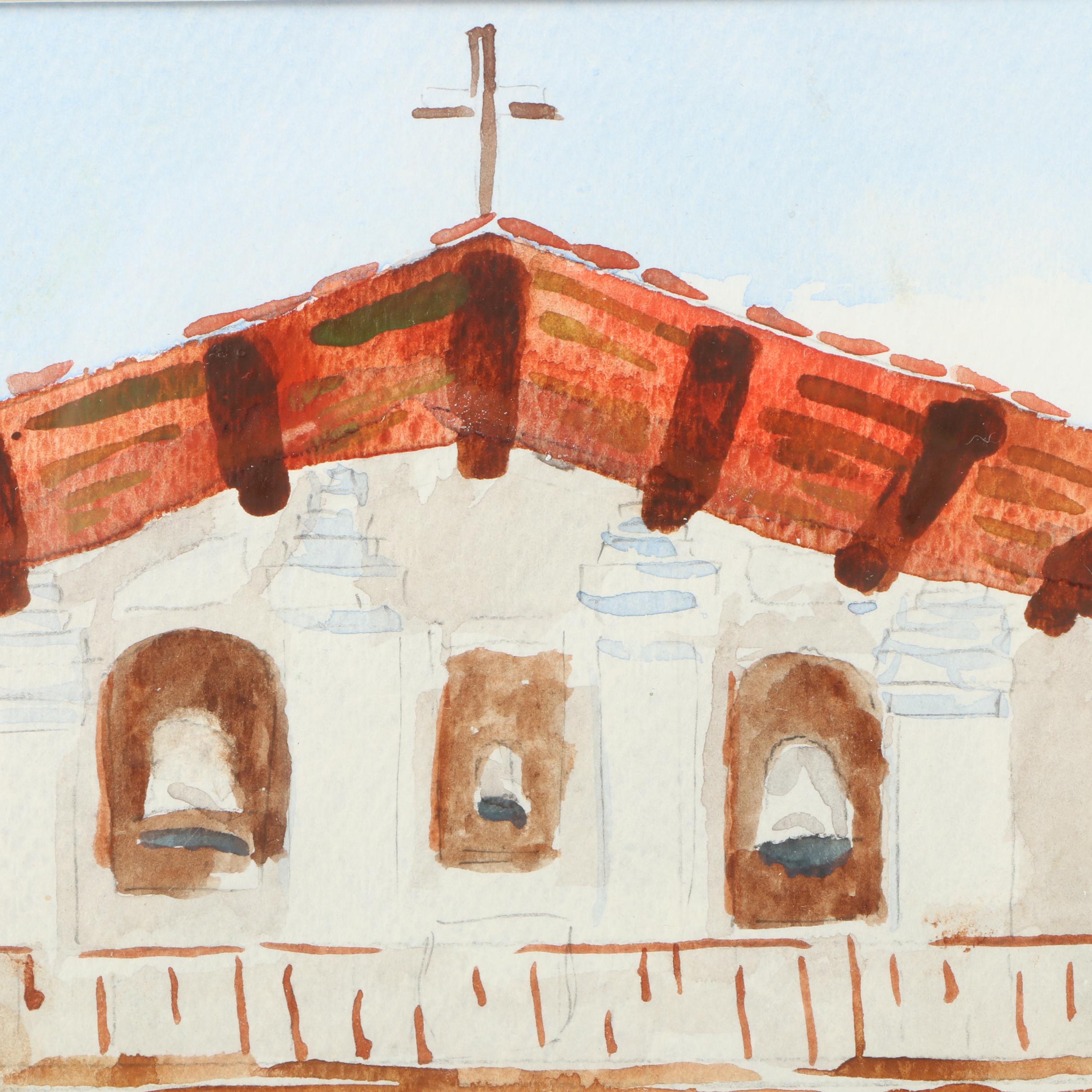 Mark Dykstra Watercolor Painting on Paper of Church | EBTH