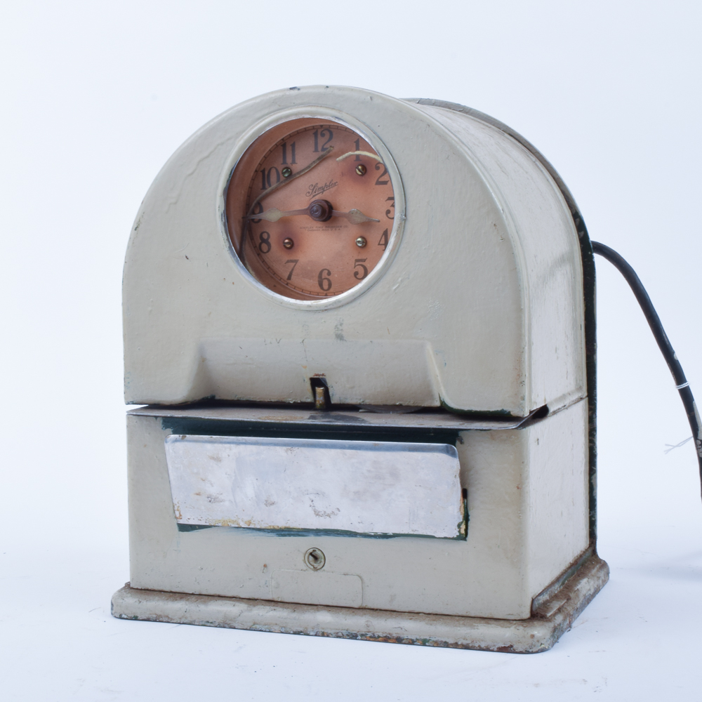Vintage Simplex Mechanical Punch Time Clock | EBTH