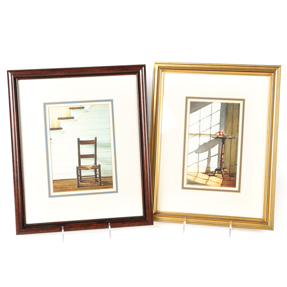 Gary Page Original Watercolor Still Life Paintings | EBTH