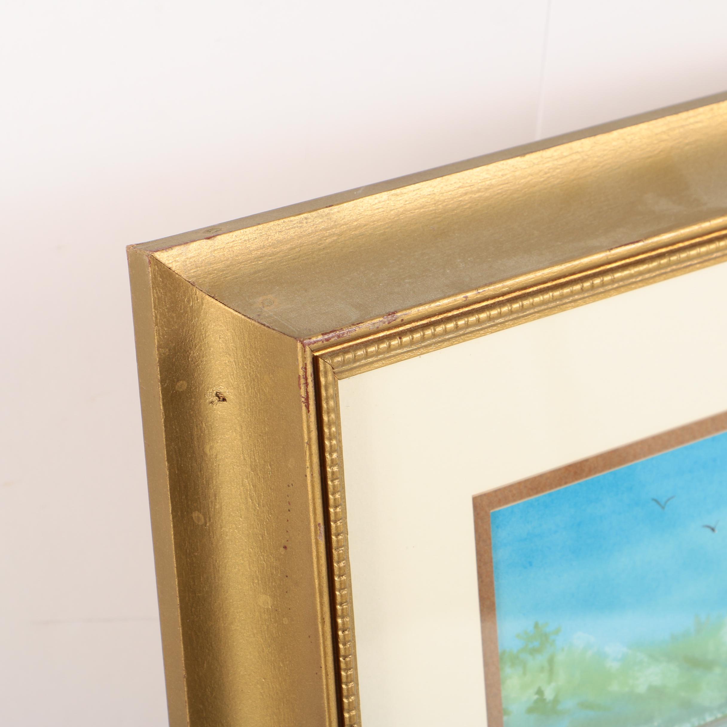 Gretchen Bierbaum Watercolor on Paper of a Waterfront Landscape | EBTH