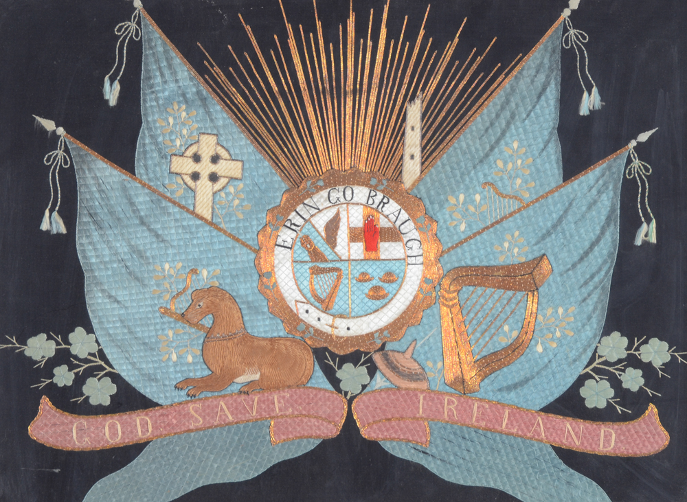 Embroidered Banner Commemorating Ireland | EBTH