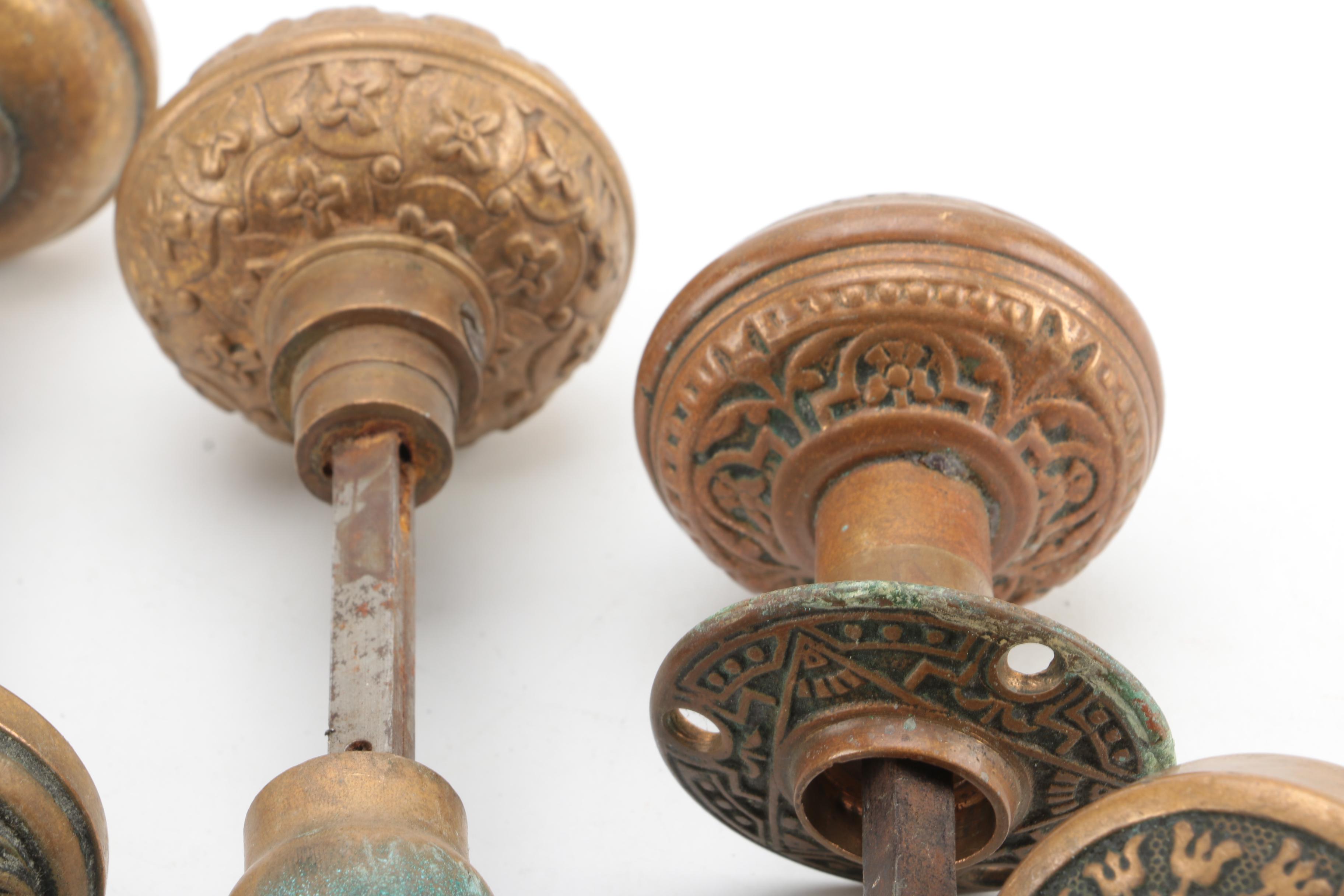 Vintage Cast Brass Door Knobs | EBTH