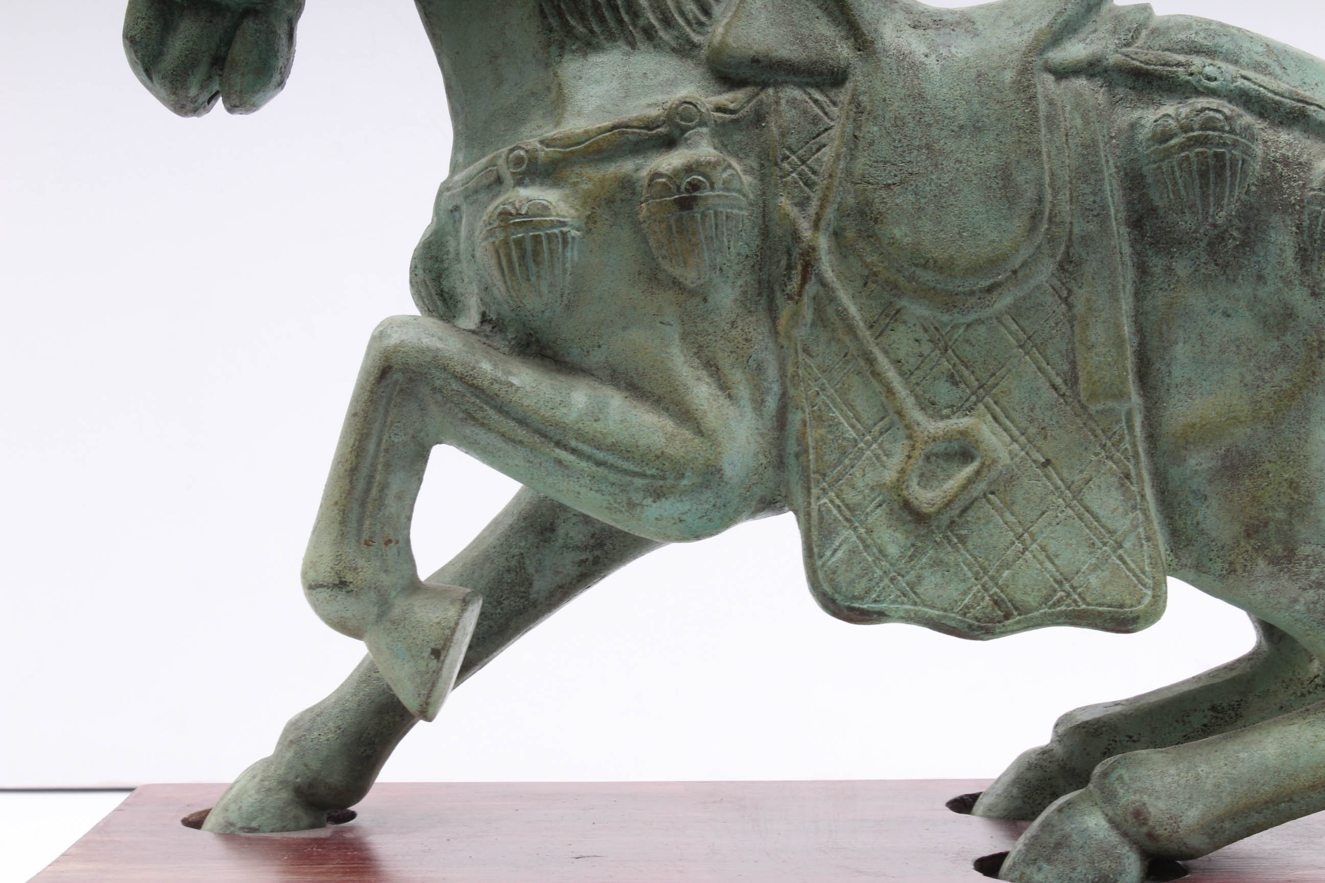 Bronze Horse Sculpture in the Style of Qin Dynasty Terracotta Warriors ...