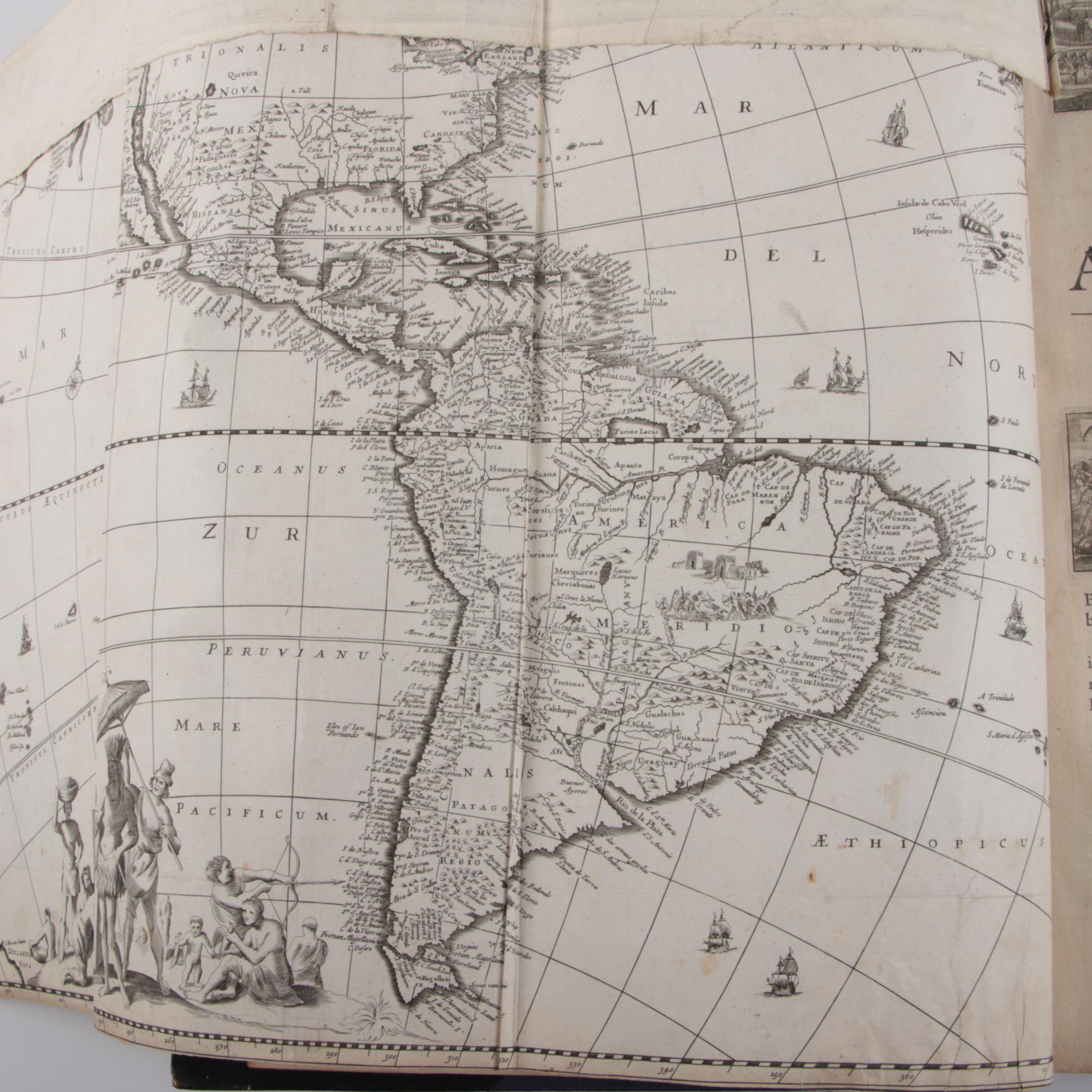 1671 "America" Book with Illustrated Maps by John Ogilby | EBTH