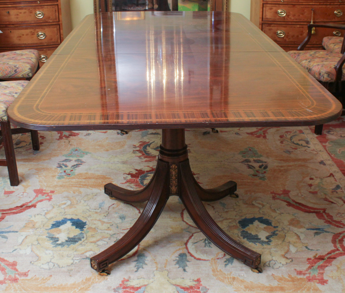 Federal Style Dining Table from Baker Furniture and Chippendale Style ...